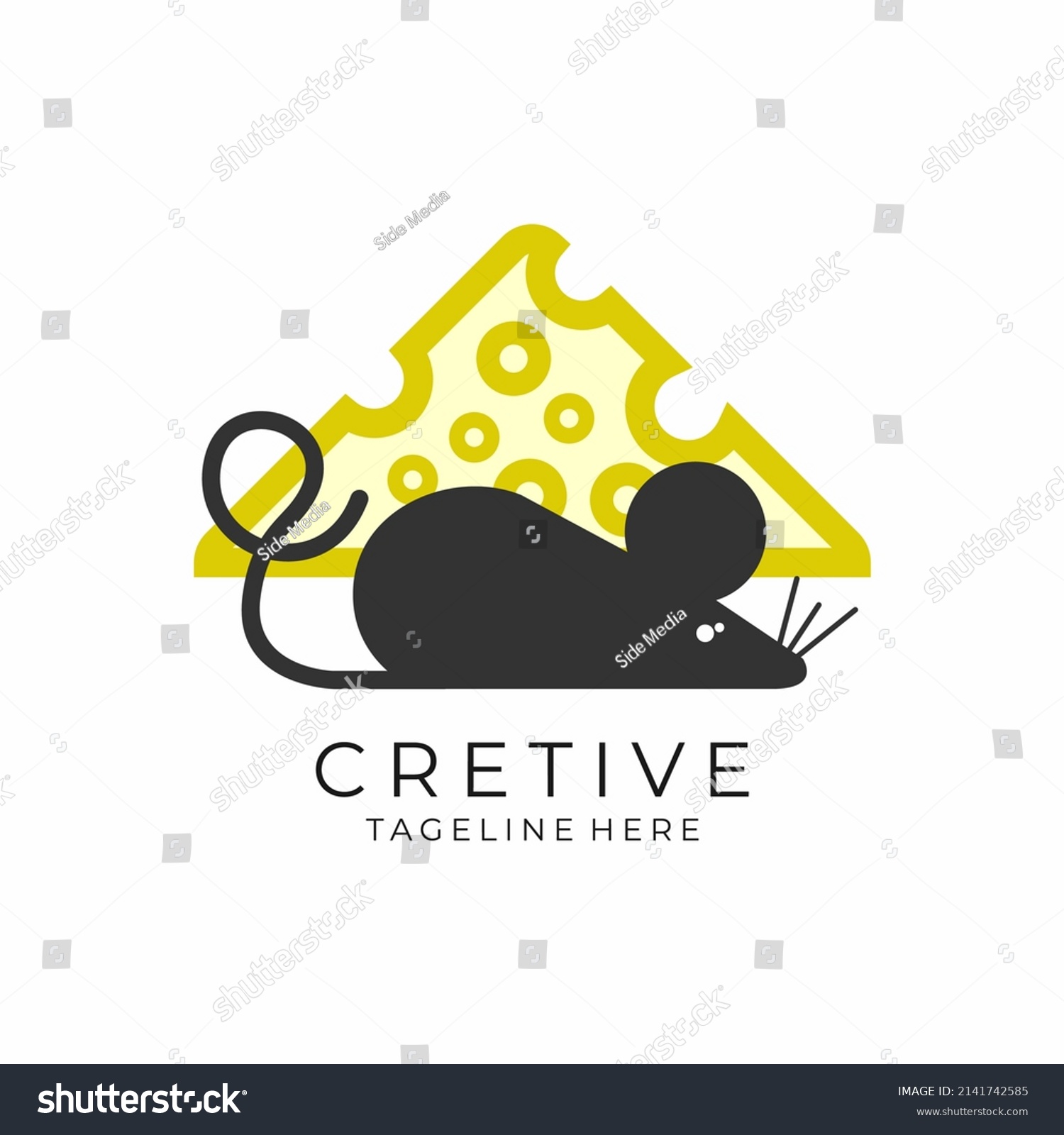 Mouse Cheese Design Logo Vector Stock Vector (Royalty Free) 2141742585 ...