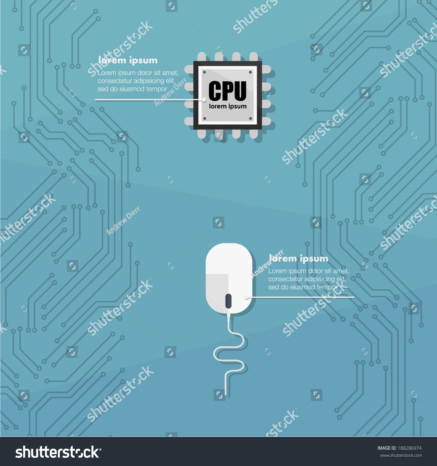 Mouse Cpu Infographic Stock Vector (Royalty Free) 188286974 | Shutterstock
