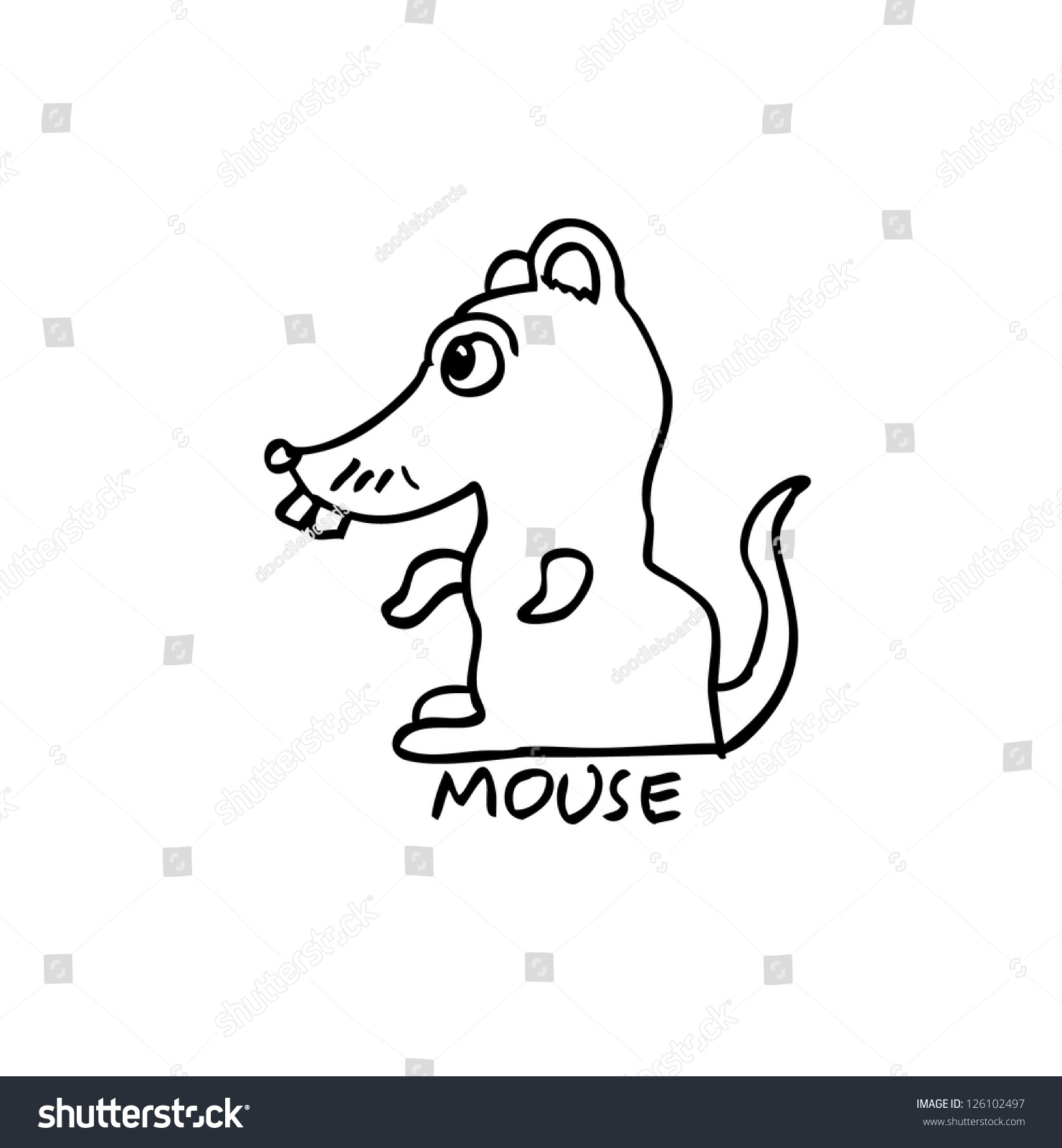 Mouse Cartoon Icon Stock Vector (Royalty Free) 126102497 | Shutterstock
