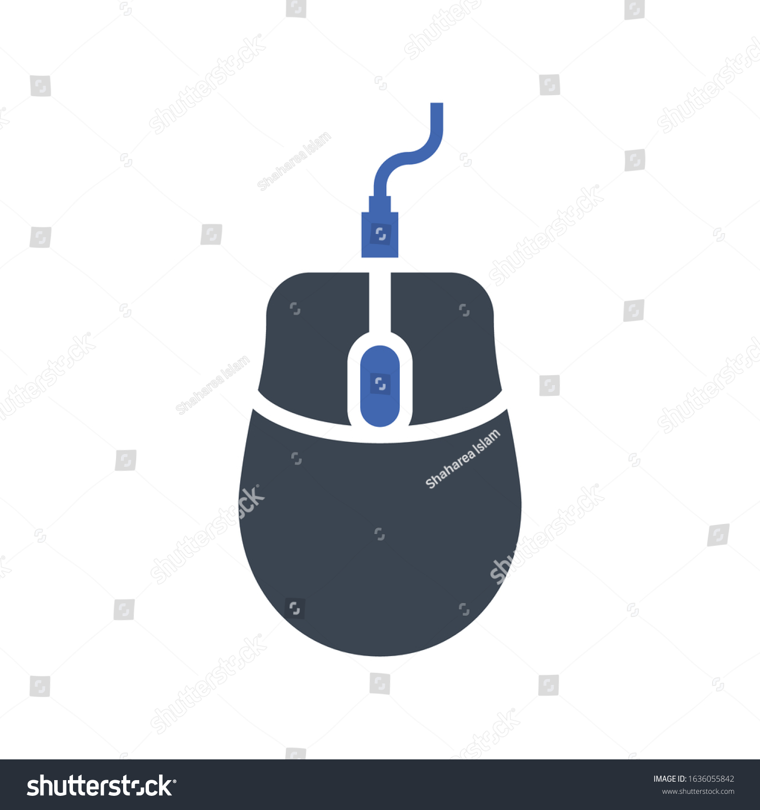 Mouse Click Icon Vector Graphics Stock Vector (Royalty Free) 1636055842 ...