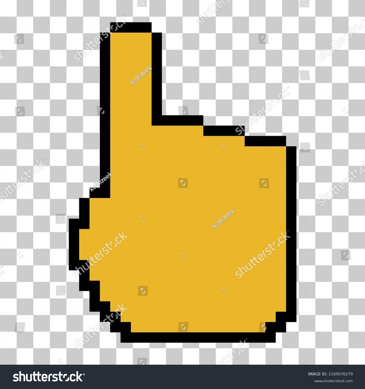 Mouse Cursor Pixel Icon Web Click Stock Vector (Royalty Free ...