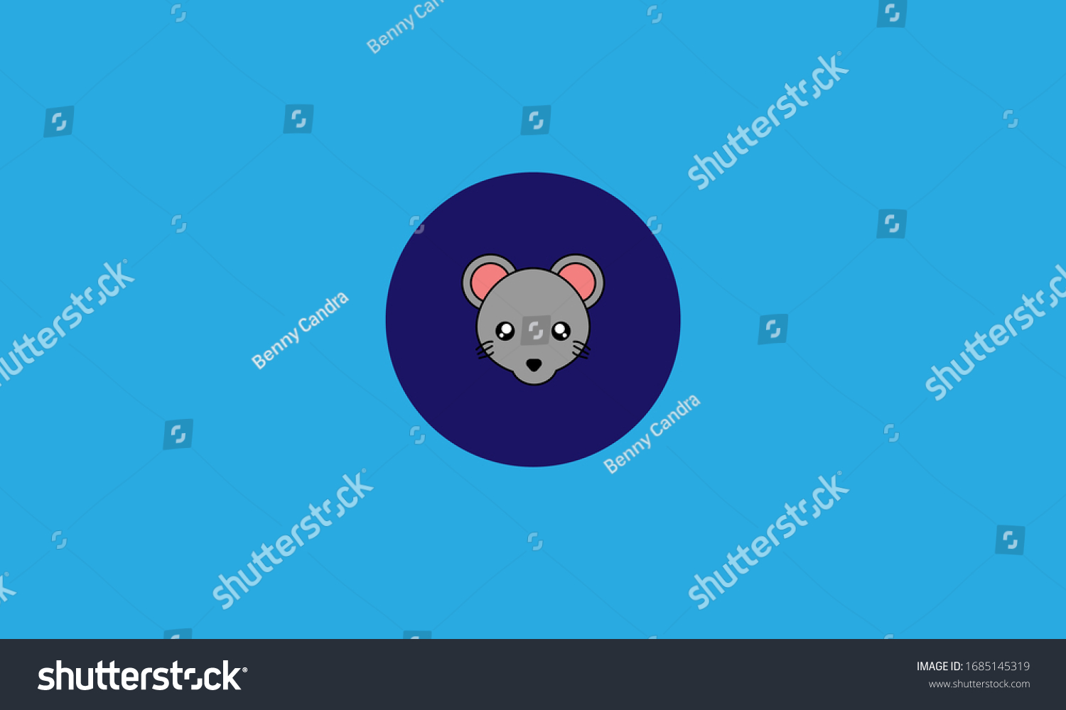 Mouse Cute Head Icon Vector Illustration Stock Vector (Royalty Free ...