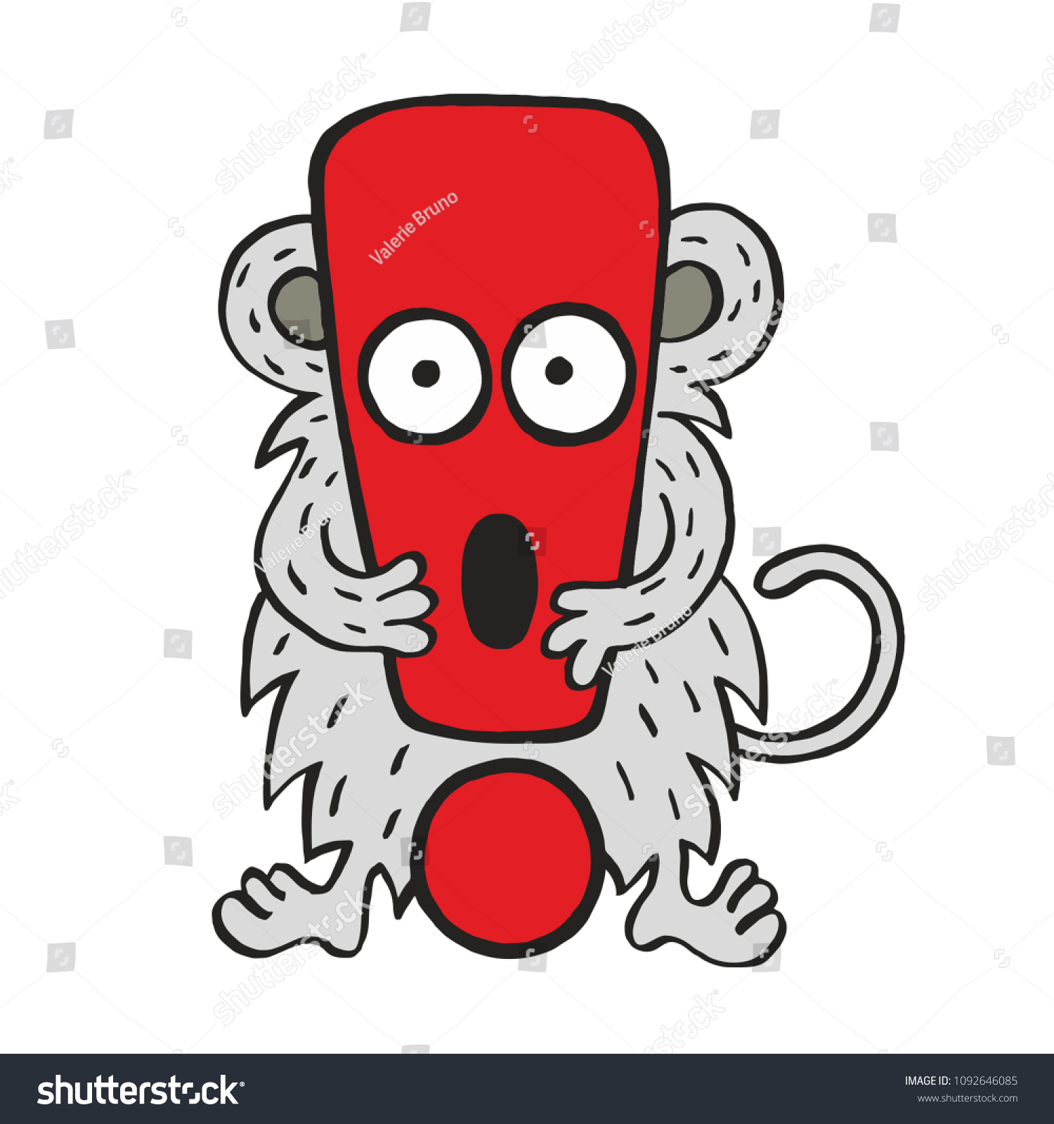 Mouse Exclamation Mark Illustration Vector: เวกเตอร์สต็อก (ปลอดค่า ...