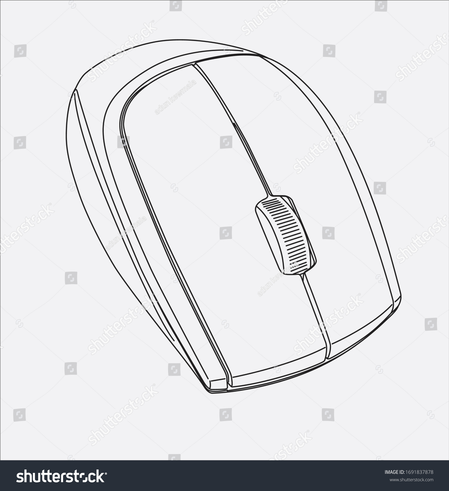 Mouse Hand Drawing Vector 10 Stock Vector (Royalty Free) 1691837878