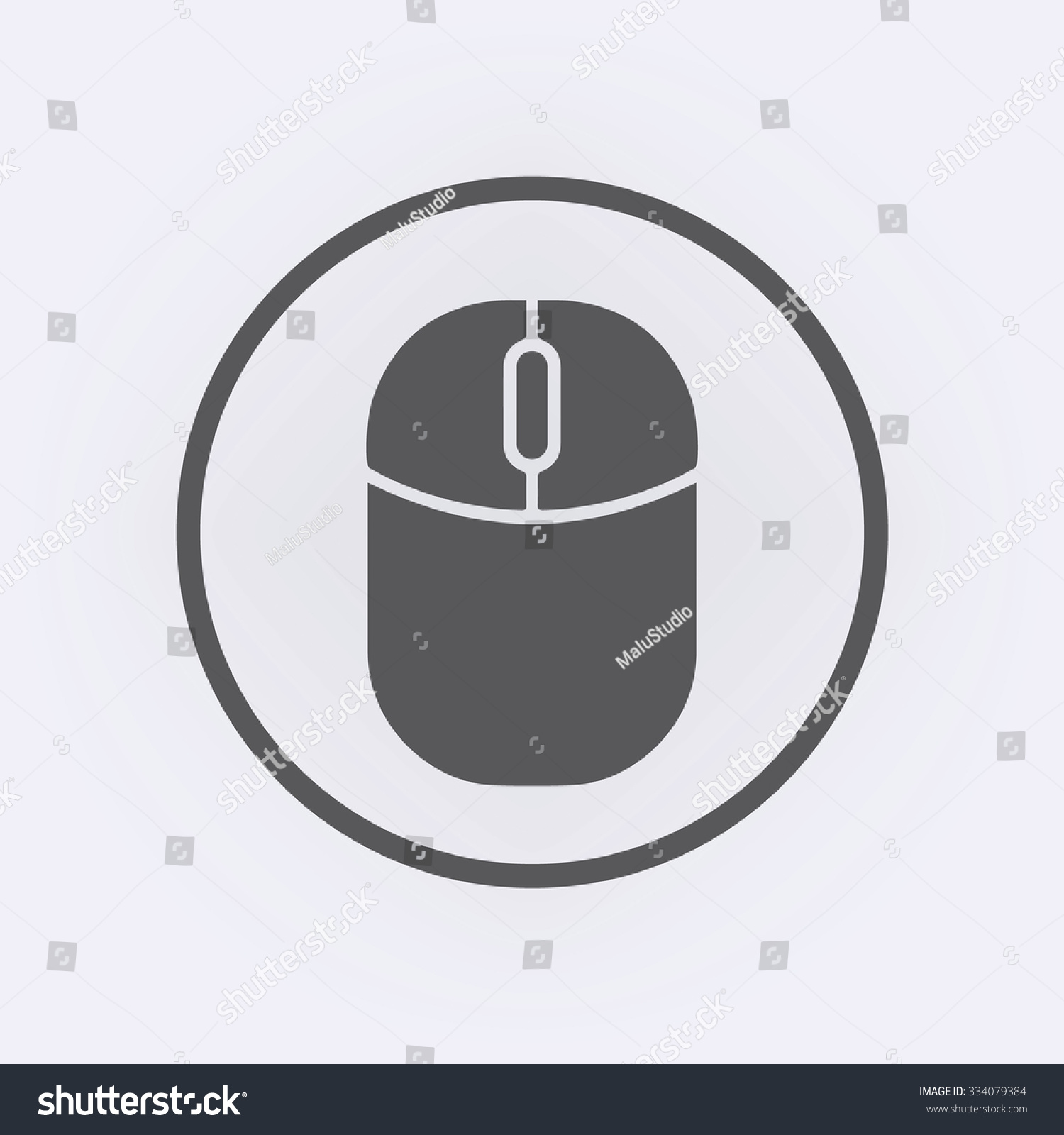 Mouse Icon Circle Vector Illustration Stock Vector (Royalty Free ...