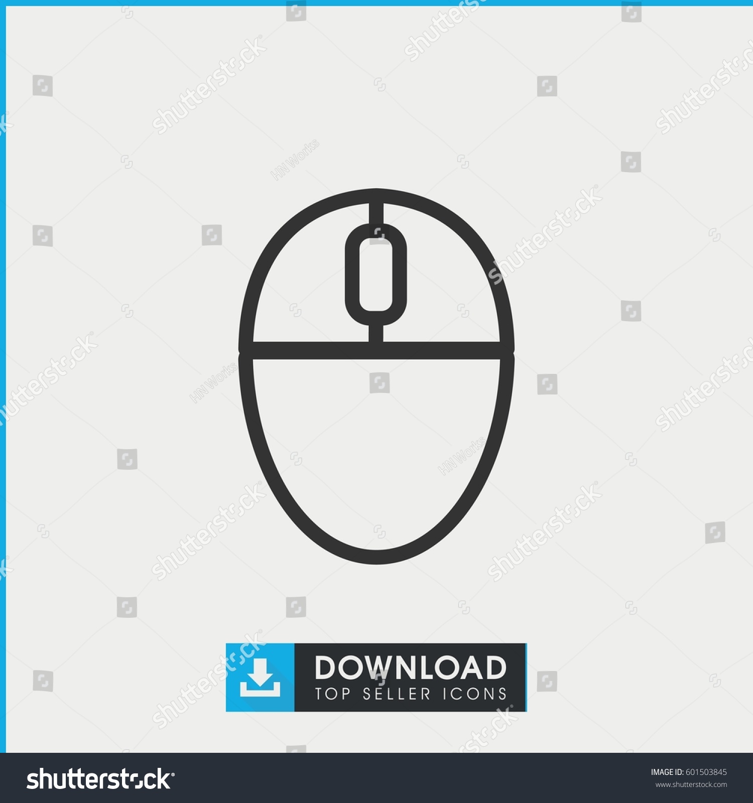 Mouse Icon Simple Outline Mouse Vector Stock Vector (Royalty Free ...