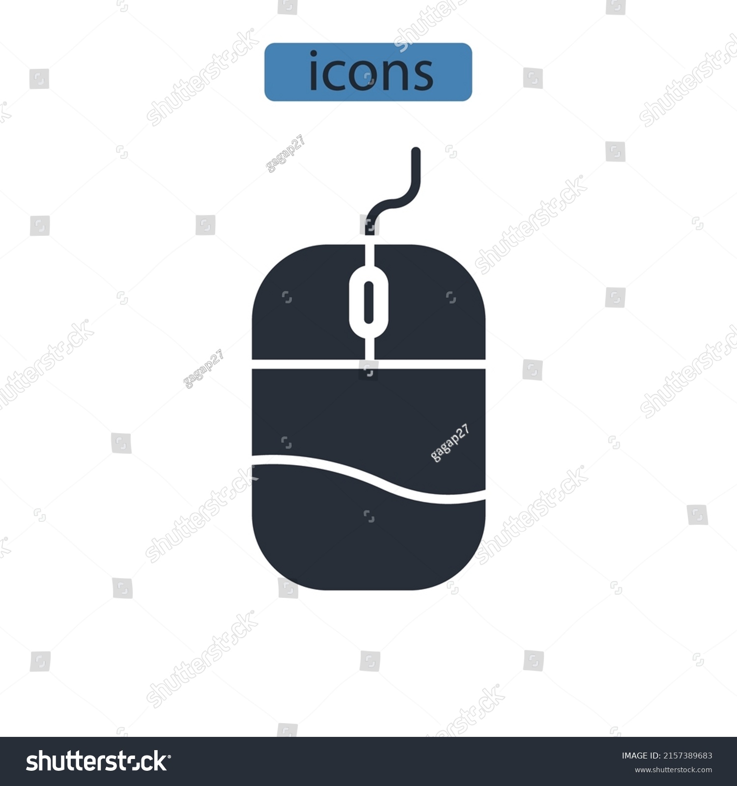Mouse Icons Symbol Vector Elements Infographic Stock Vector (Royalty ...