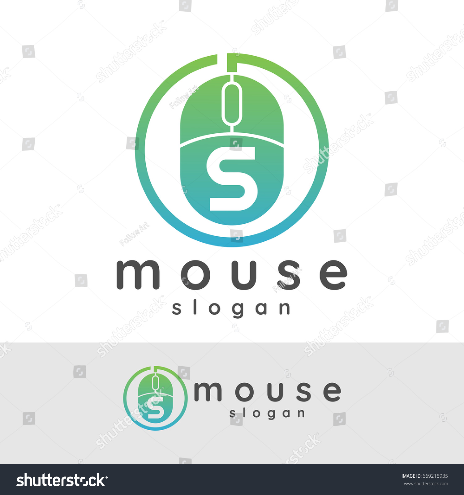 Mouse Initial Letter S Logo Design Stock Vector (Royalty Free ...