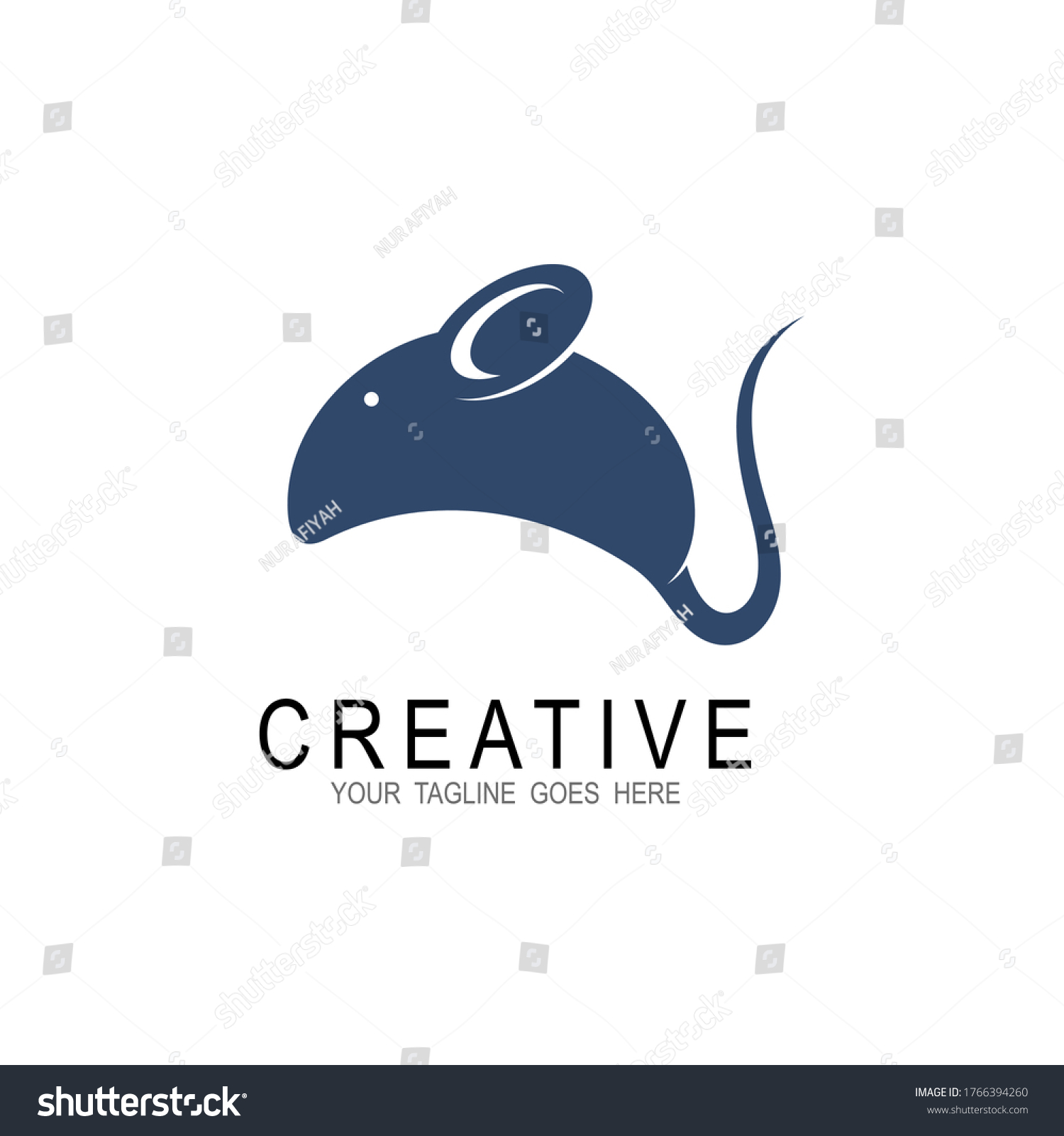 Mouse Logo Design Template Vector Illustration Stock Vector (Royalty ...