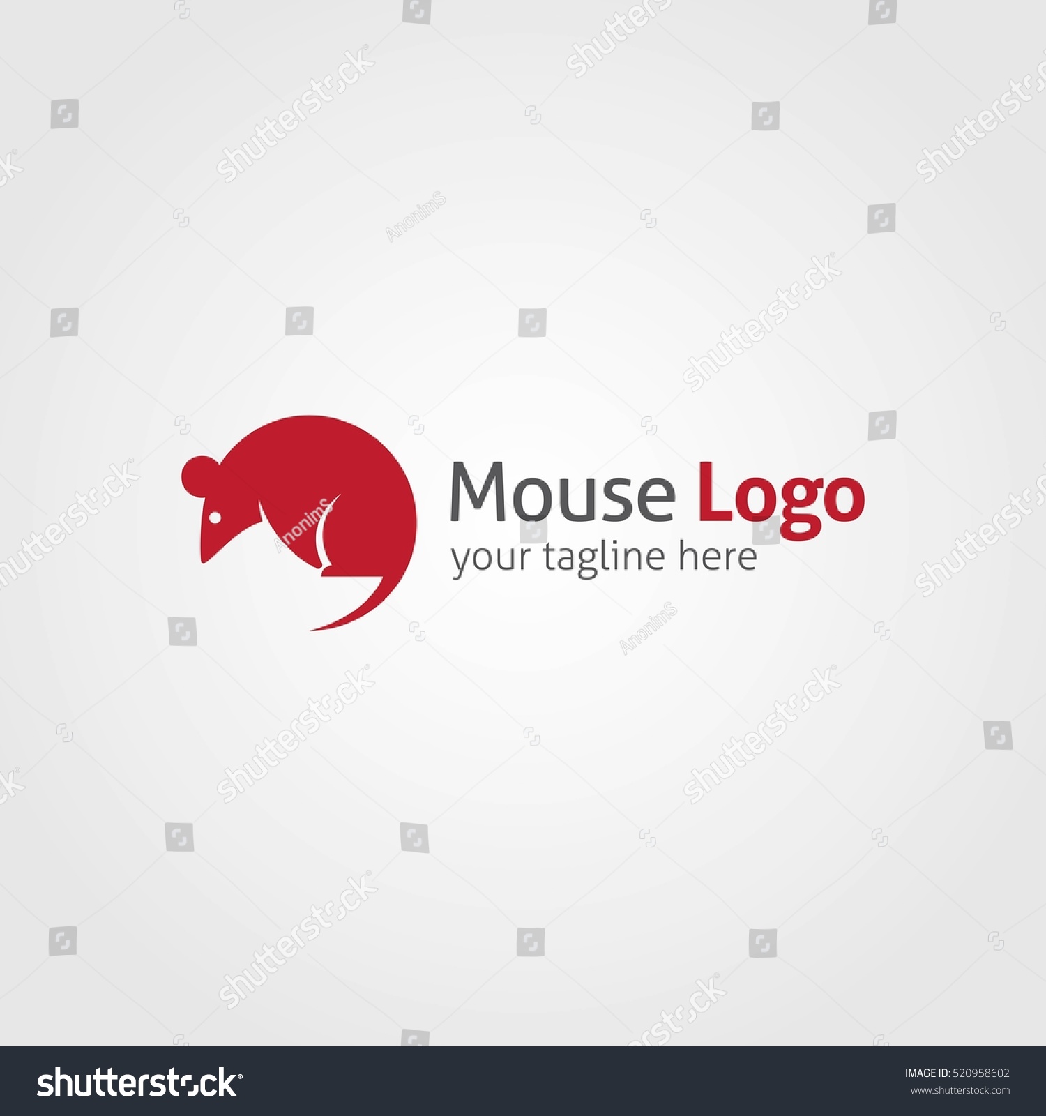 Mouse Logo Design Template Vector Illustration Stock Vector (Royalty ...