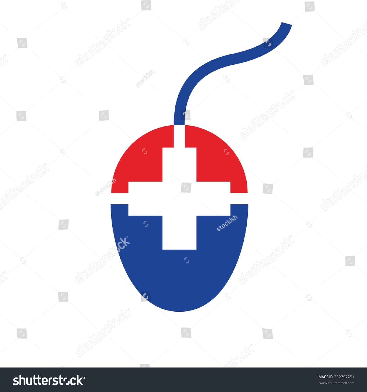 Mouse Logo Vector Cross Symbol Stock Vector (Royalty Free) 352797251 ...