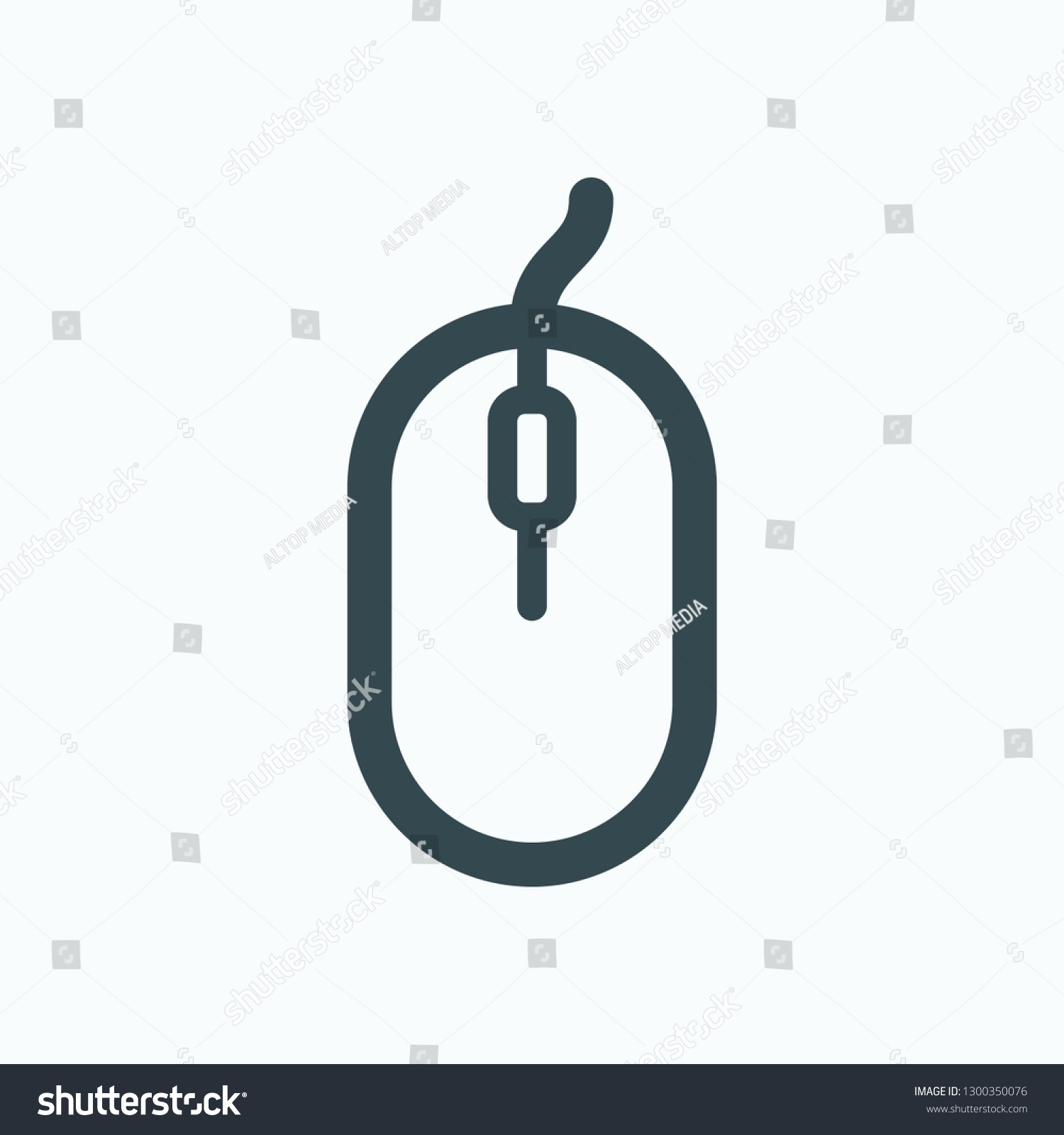 Mouse Outline Icon Wired Mouse Vector Stock Vector (Royalty Free ...