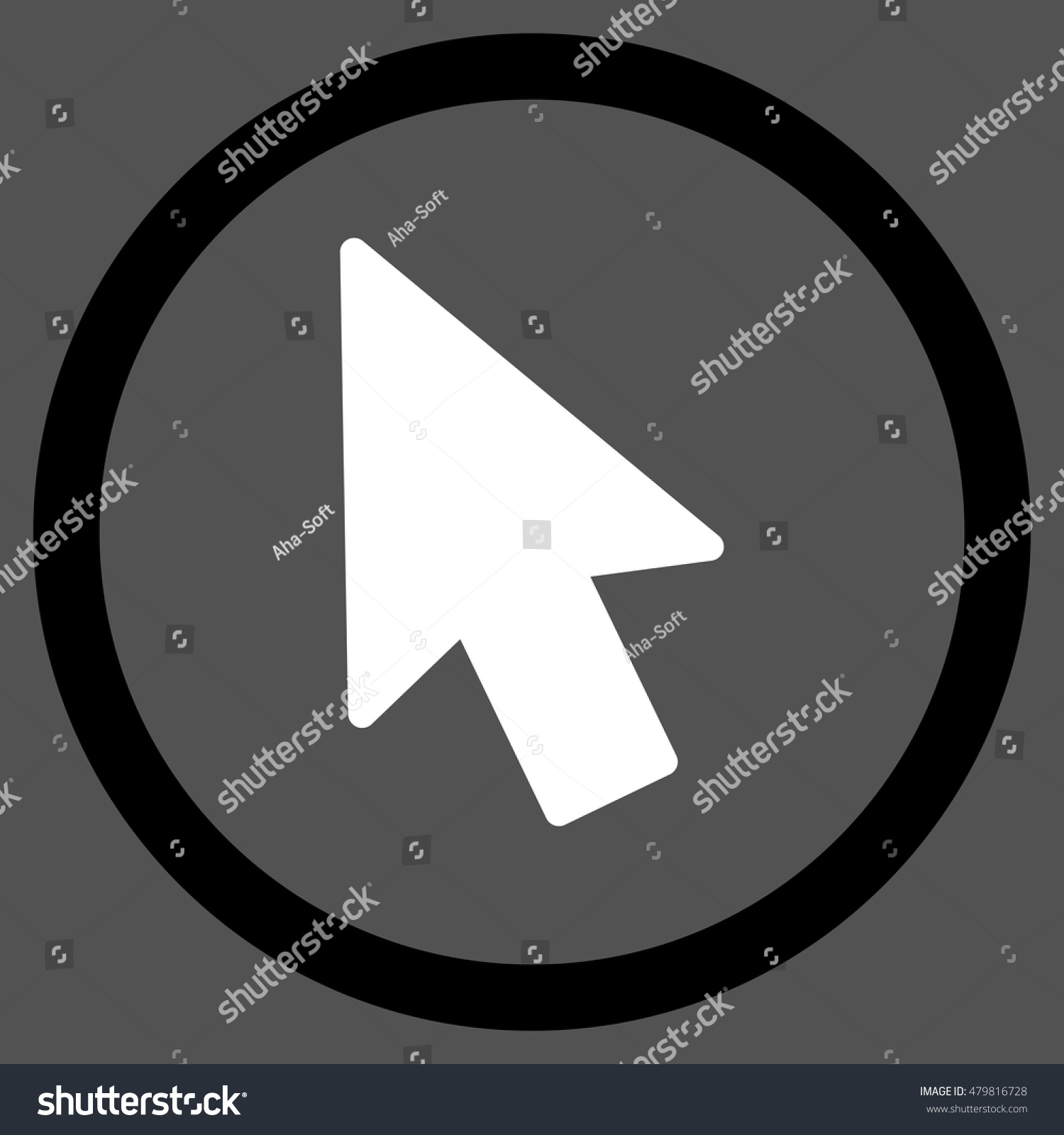 Mouse Pointer Vector Bicolor Rounded Icon Stock Vector (Royalty Free ...