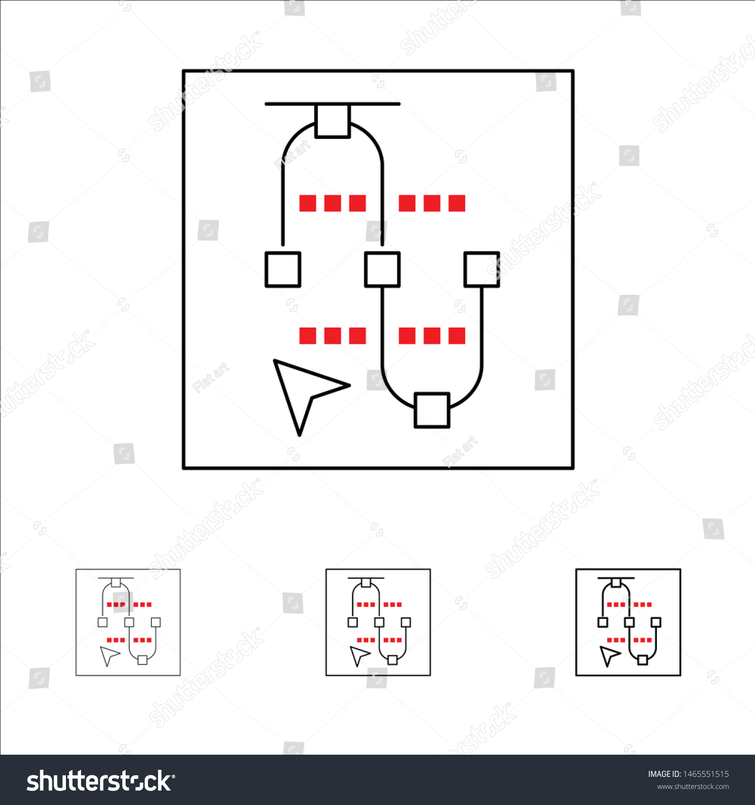 Mouse Screen Vector Arrow Bold Thin Stock Vector (Royalty Free ...