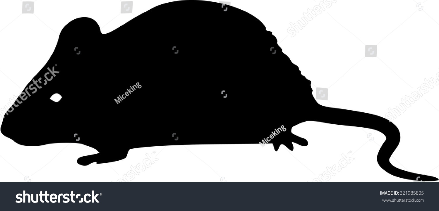 Mouse Silhouette Stock Vector (Royalty Free) 321985805