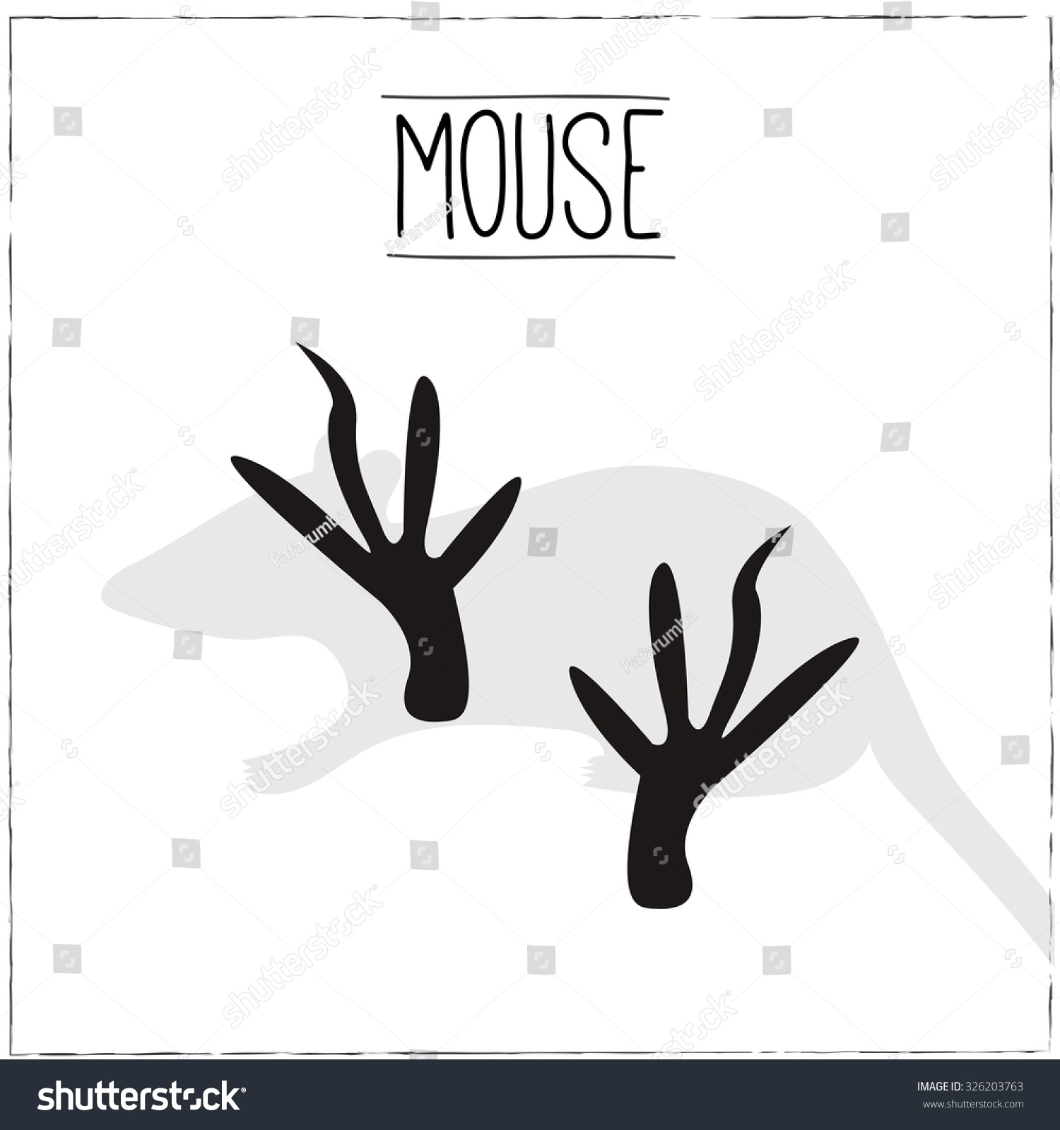 Mouse Silhouette Trails Vector Illustration Stock Vector (Royalty Free ...
