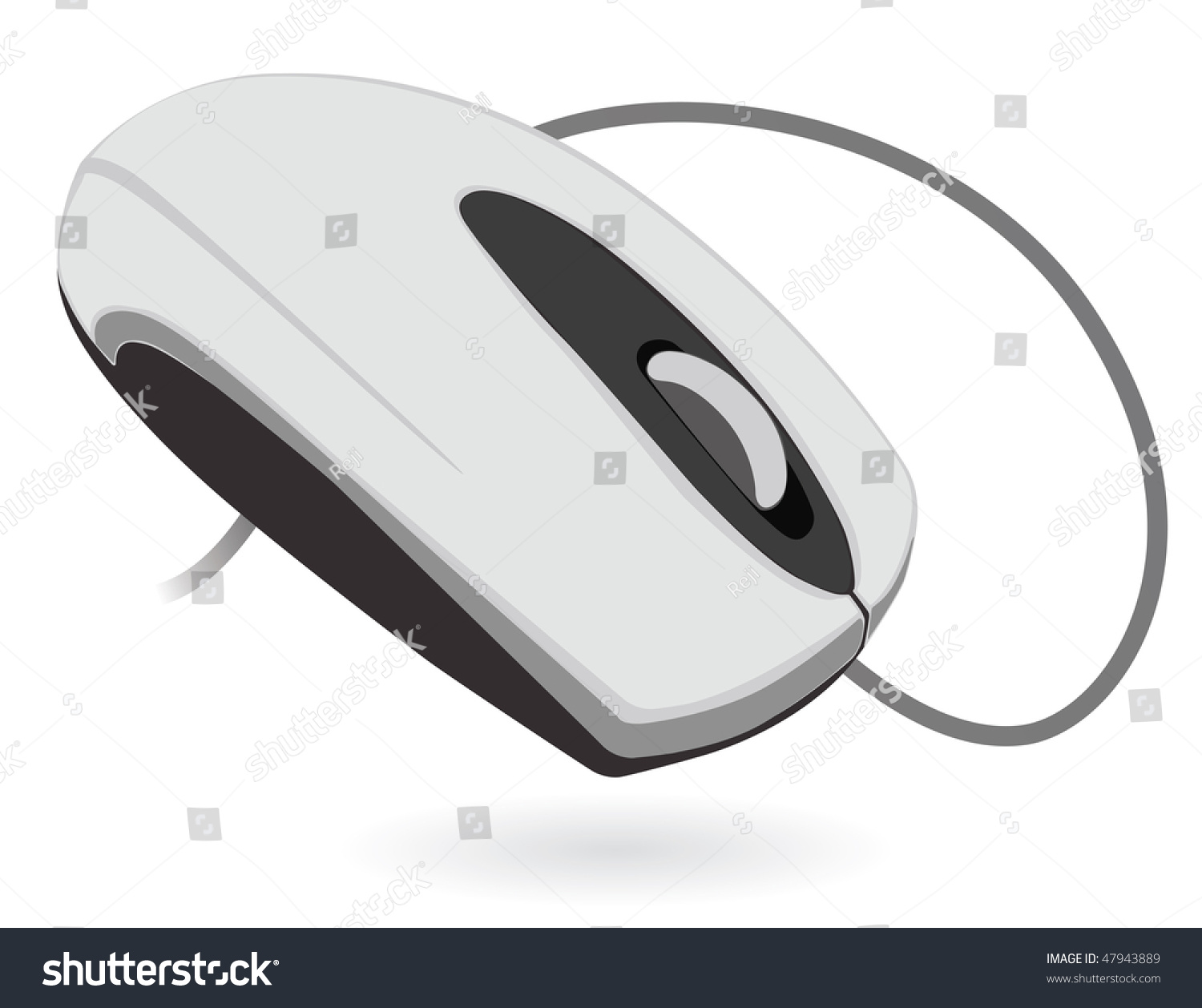 Mouse Vector Illustration Isolated On White Stock Vector (Royalty Free ...