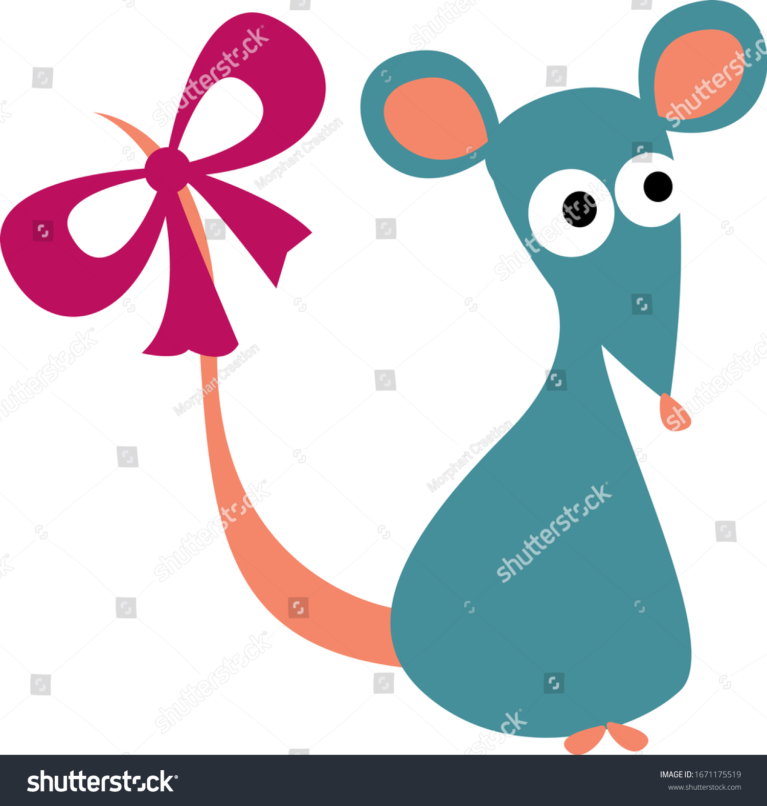 Mouse Bow Illustration Vector On White Stock Vector (Royalty Free ...