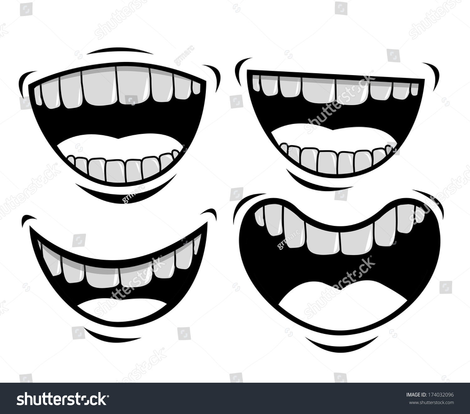 Mouth Design Over White Background Vector Stock Vector (Royalty Free ...