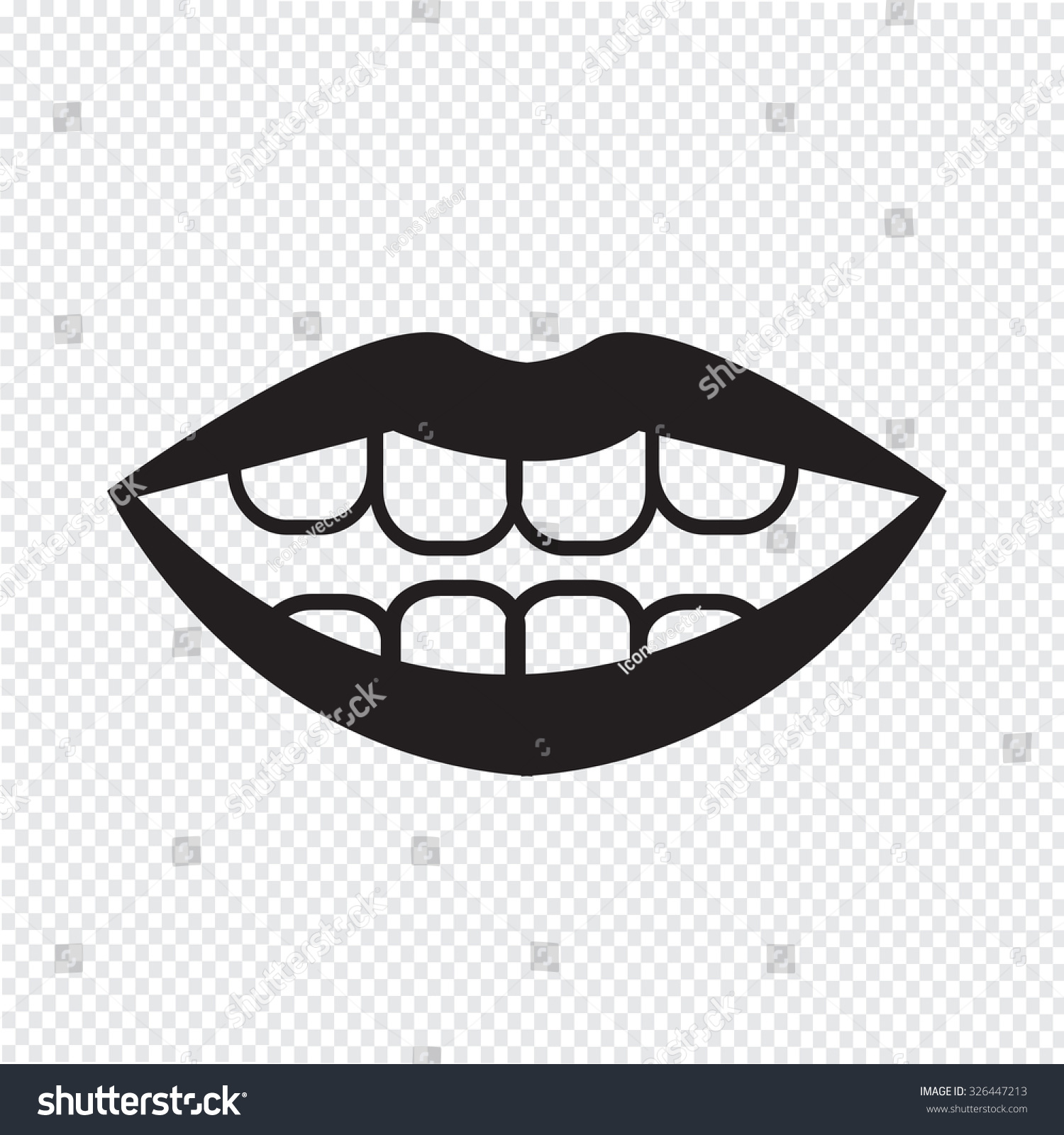 Mouth Icon Stock Vector (Royalty Free) 326447213
