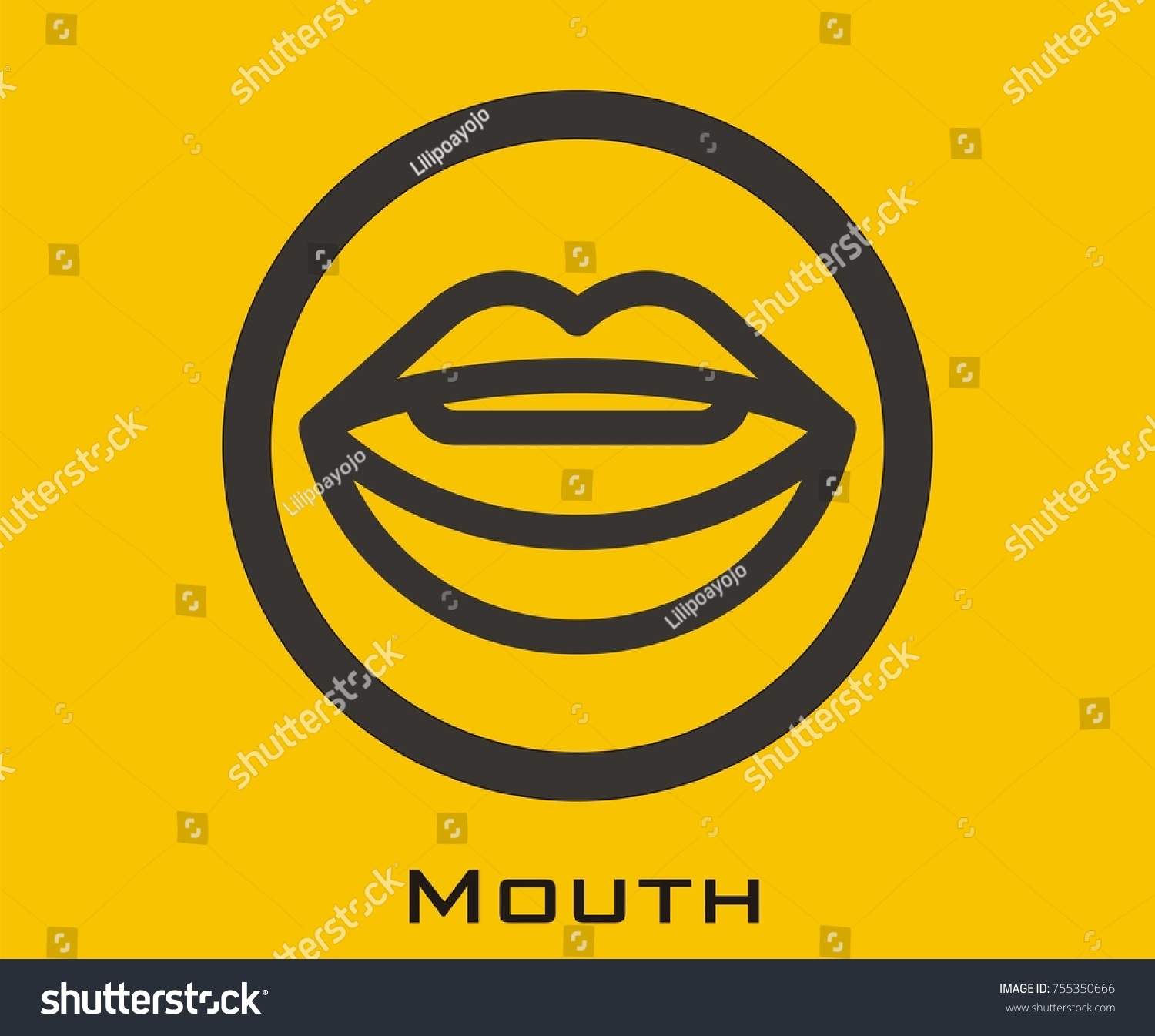 Mouth Vector Icon Stock Vector (Royalty Free) 755350666 | Shutterstock