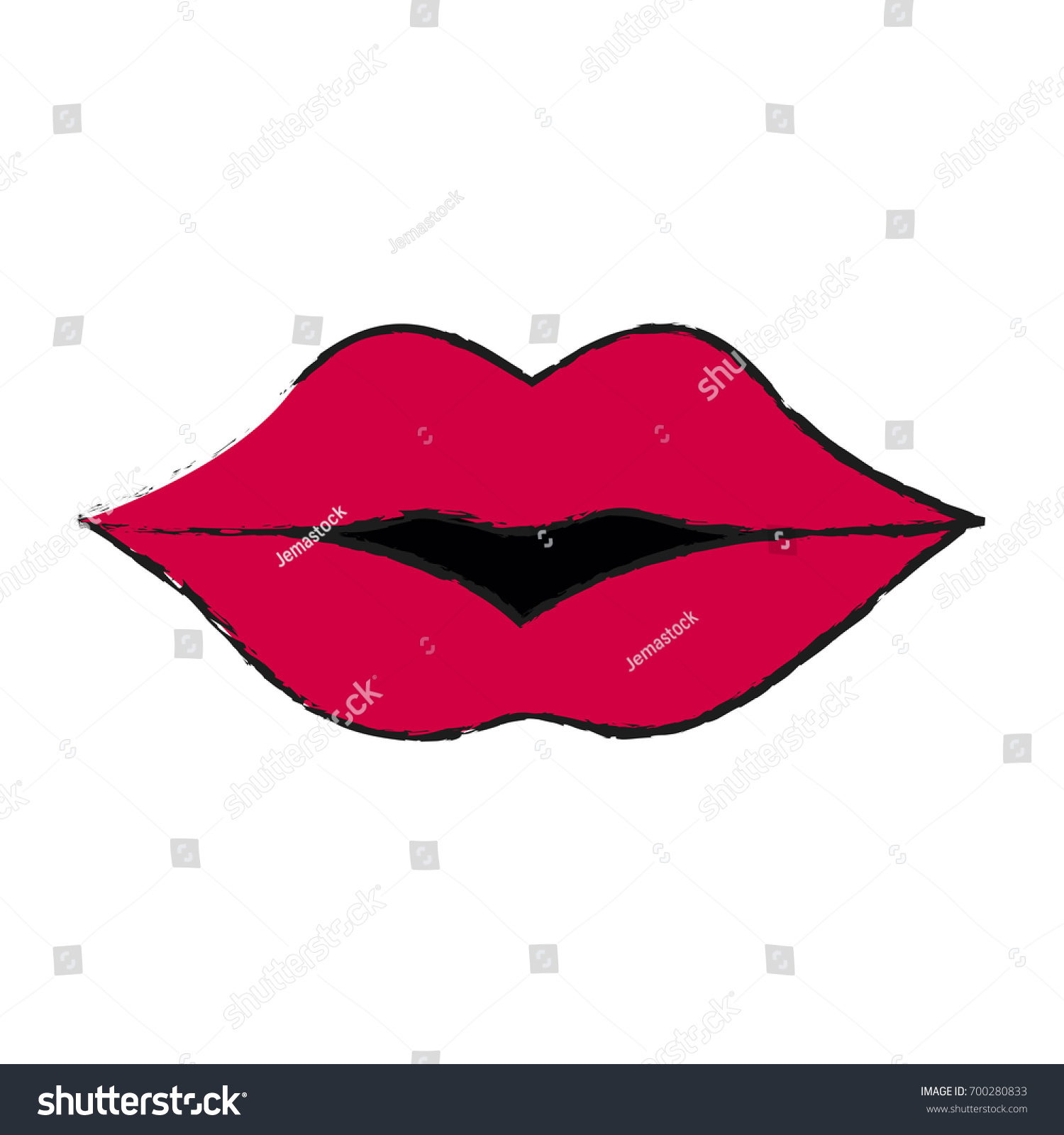 Mouth Vector Illustration Stock Vector (Royalty Free) 700280833 ...