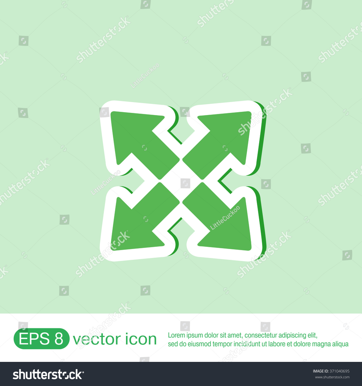 Move Arrows Sign Stock Vector (Royalty Free) 371040695 | Shutterstock