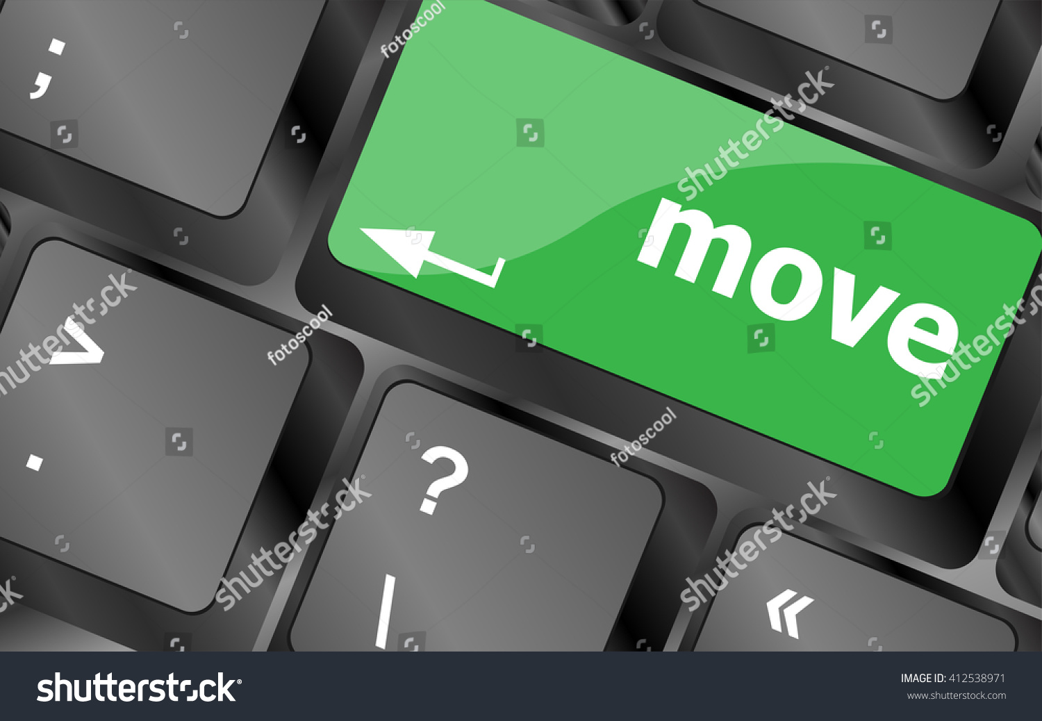 Move Button Word On Keyboard Keys Stock Vector (Royalty Free) 412538971 ...