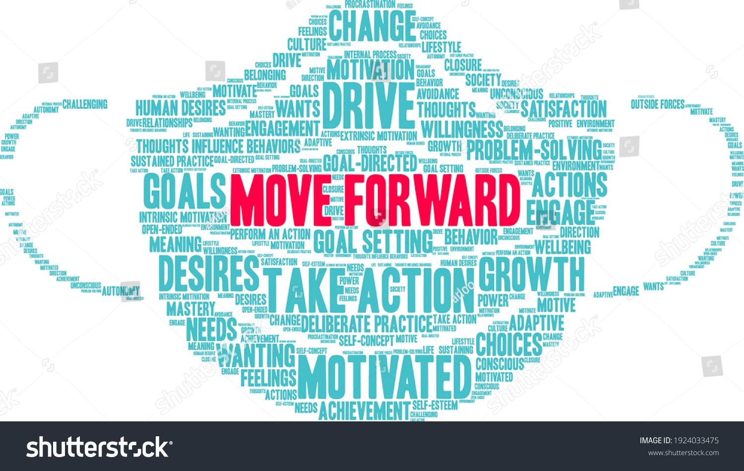 Move Forward Word Cloud On White Stock Vector (Royalty Free) 1924033475 ...