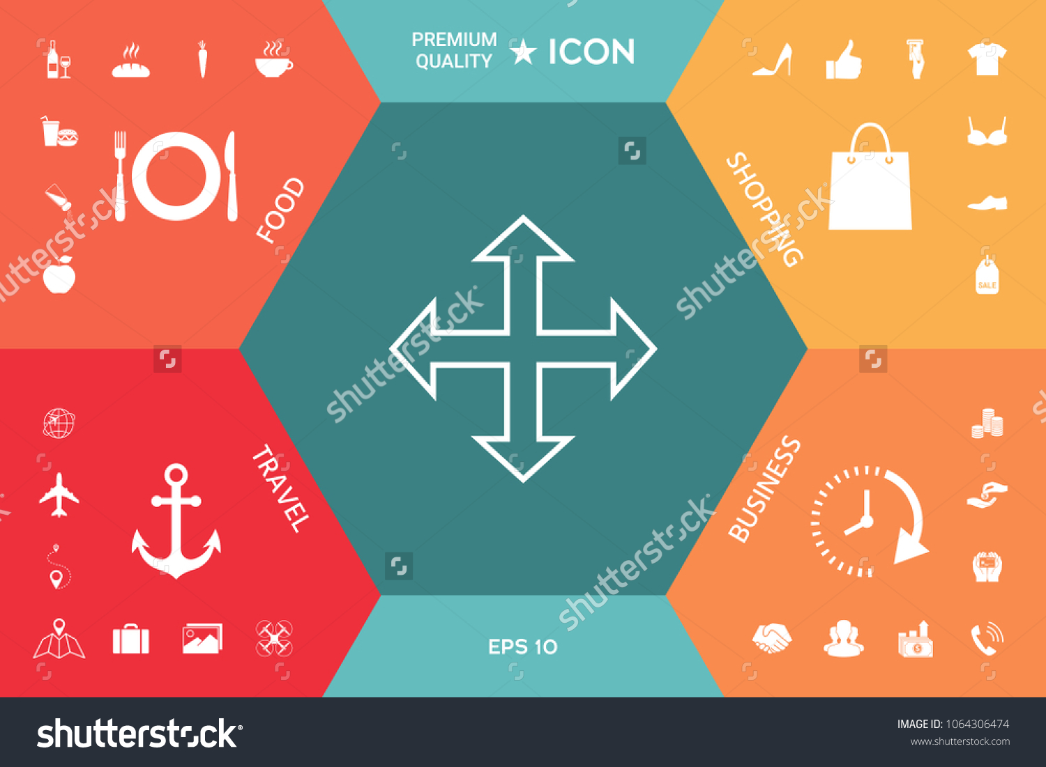 Move Icon Symbol Stock Vector (Royalty Free) 1064306474 | Shutterstock