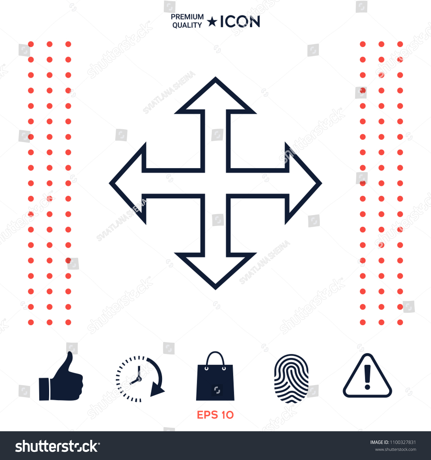 Move Icon Symbol Stock Vector (Royalty Free) 1100327831 | Shutterstock