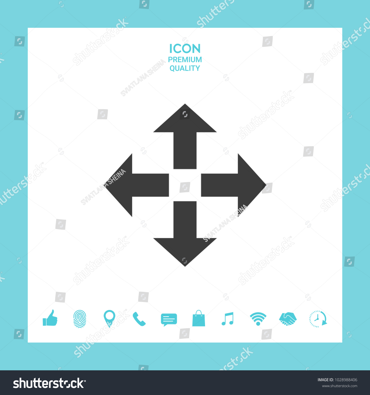 Move Symbol Icon: vector de stock (libre de regalías) 1028988406 ...