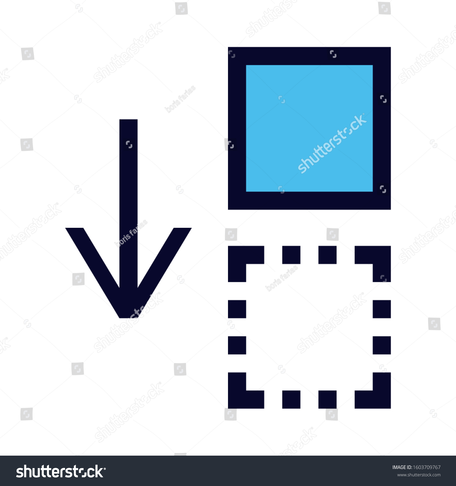 Move Bottom Simple Vector Color Icon Stock Vector (Royalty Free ...