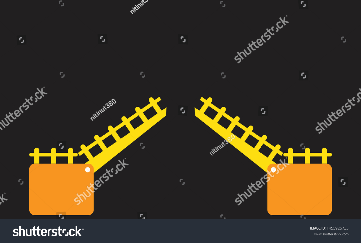 Moveable Movable Bridge Open Bridge Vector Stock Vector Royalty Free
