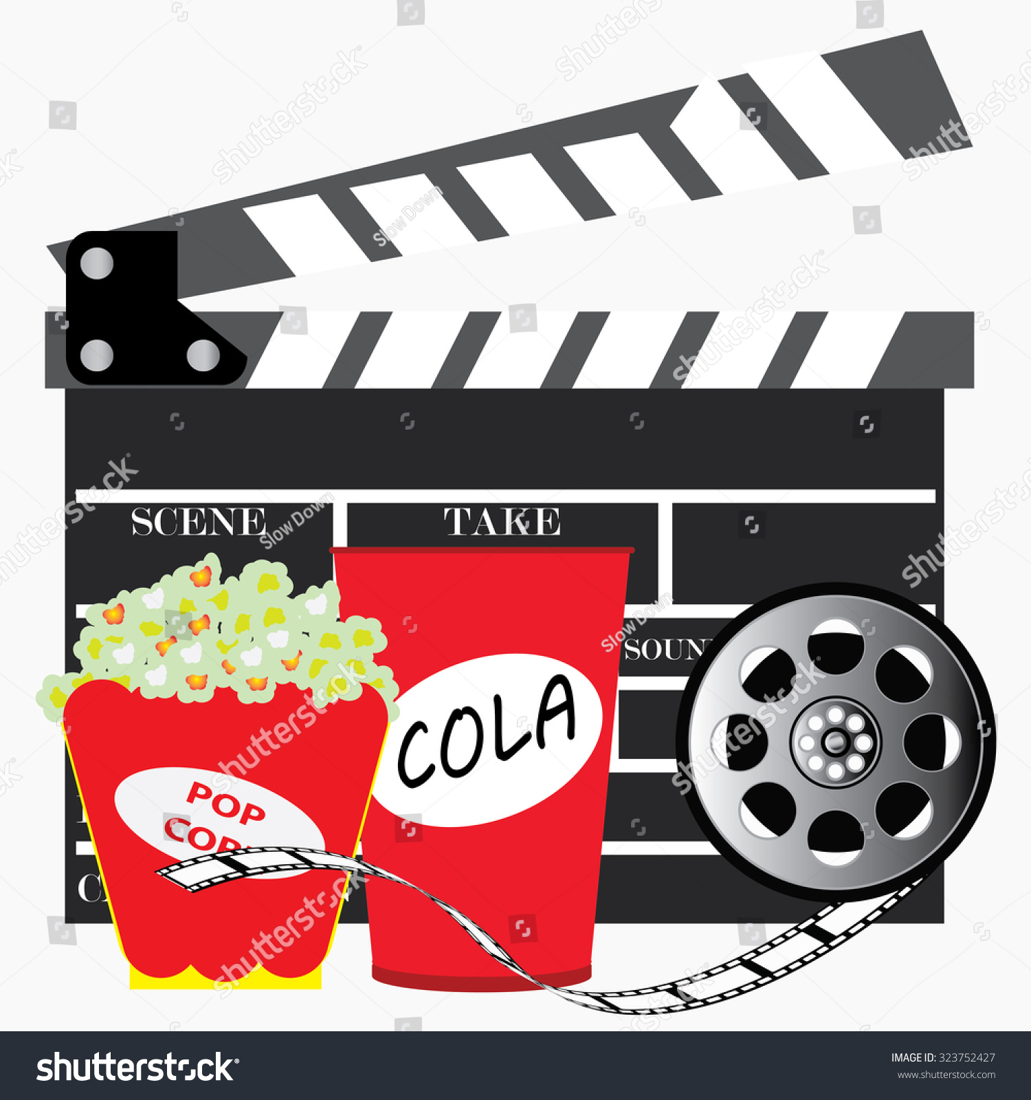 Movie Stock Vector (Royalty Free) 323752427 | Shutterstock