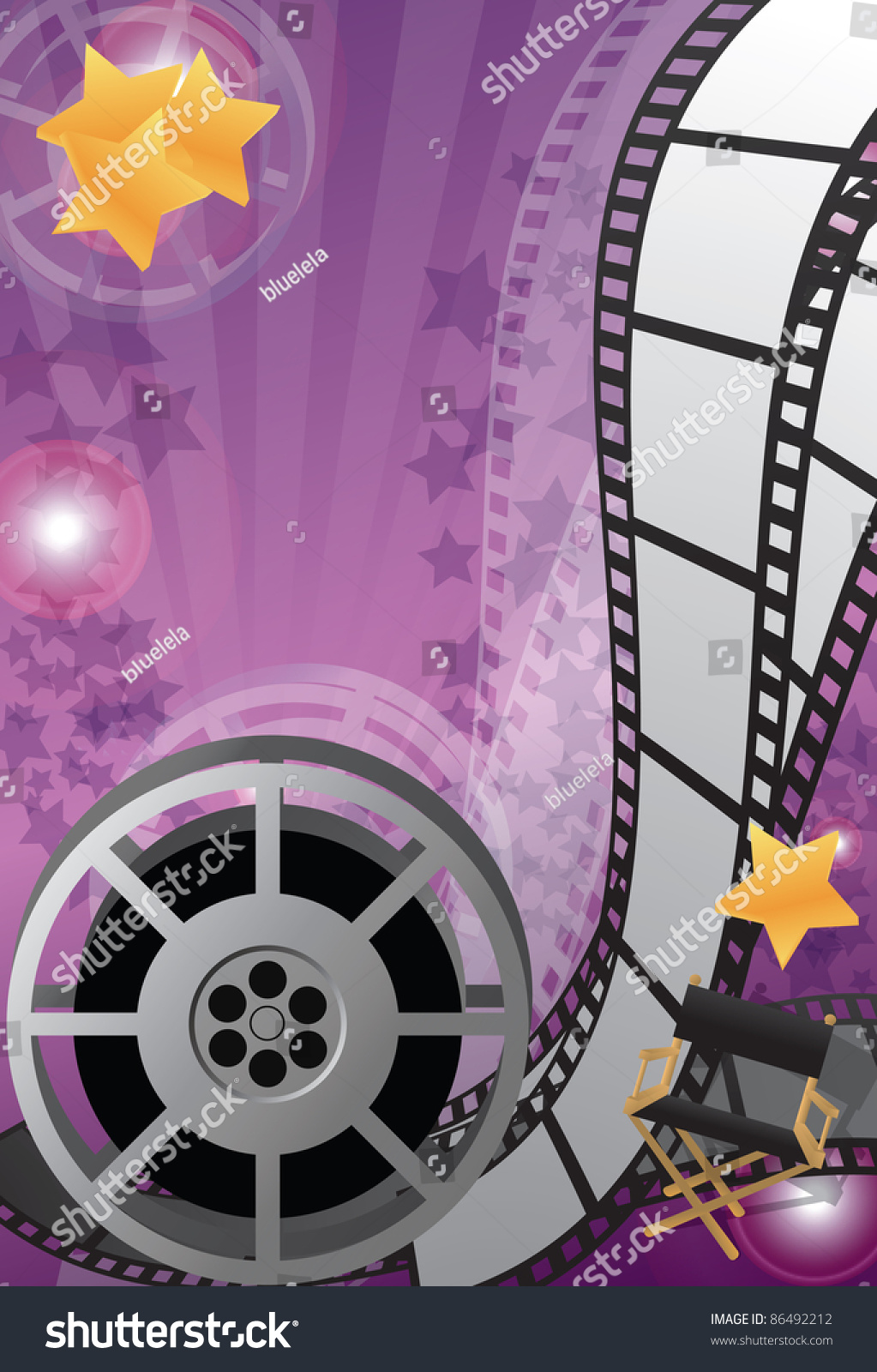 Movie Background Vertical Vector Stock Vector (Royalty Free) 86492212 ...