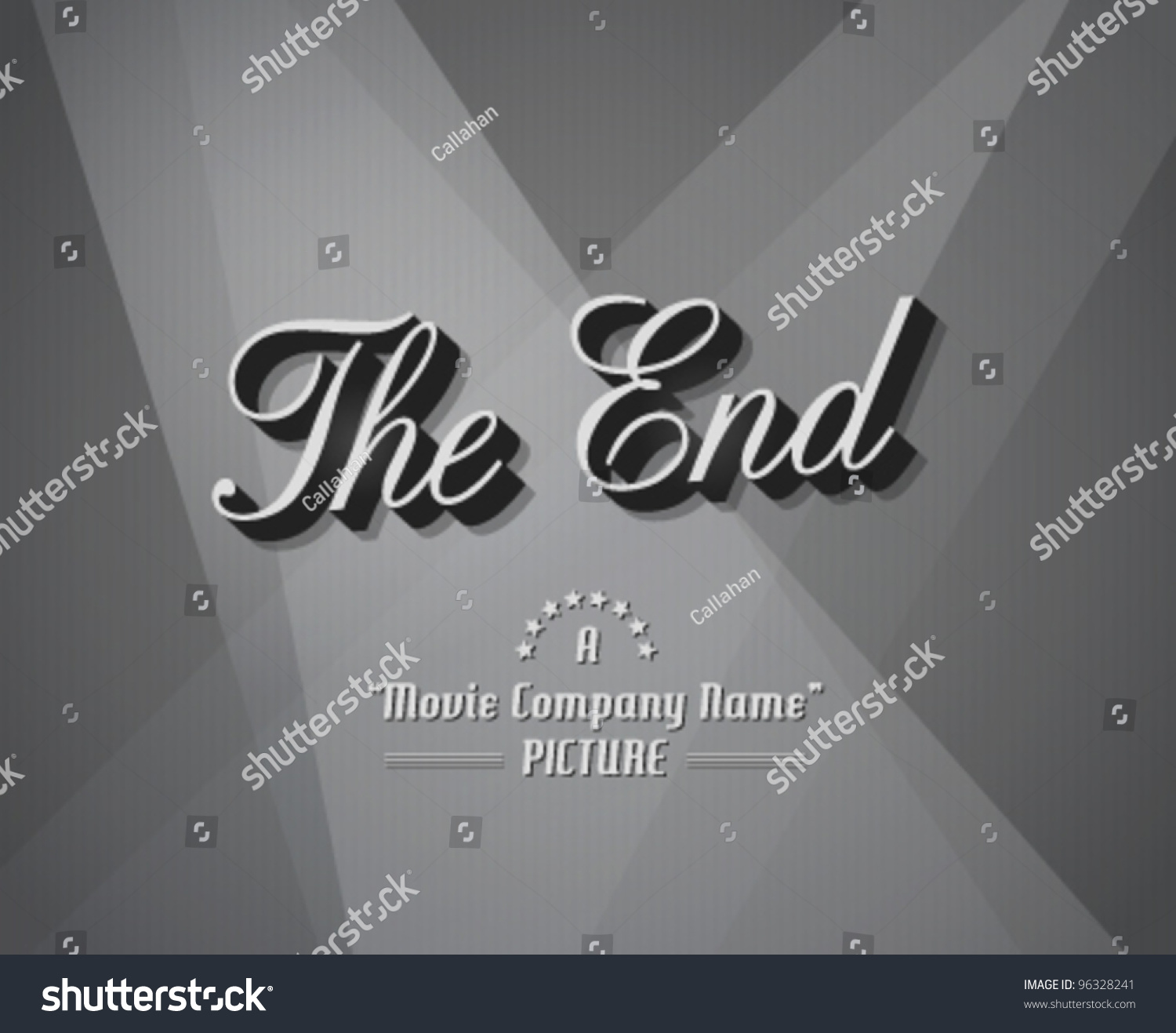 Movie Ending Screen Editable Vector Eps10 Stock Vector (Royalty Free ...