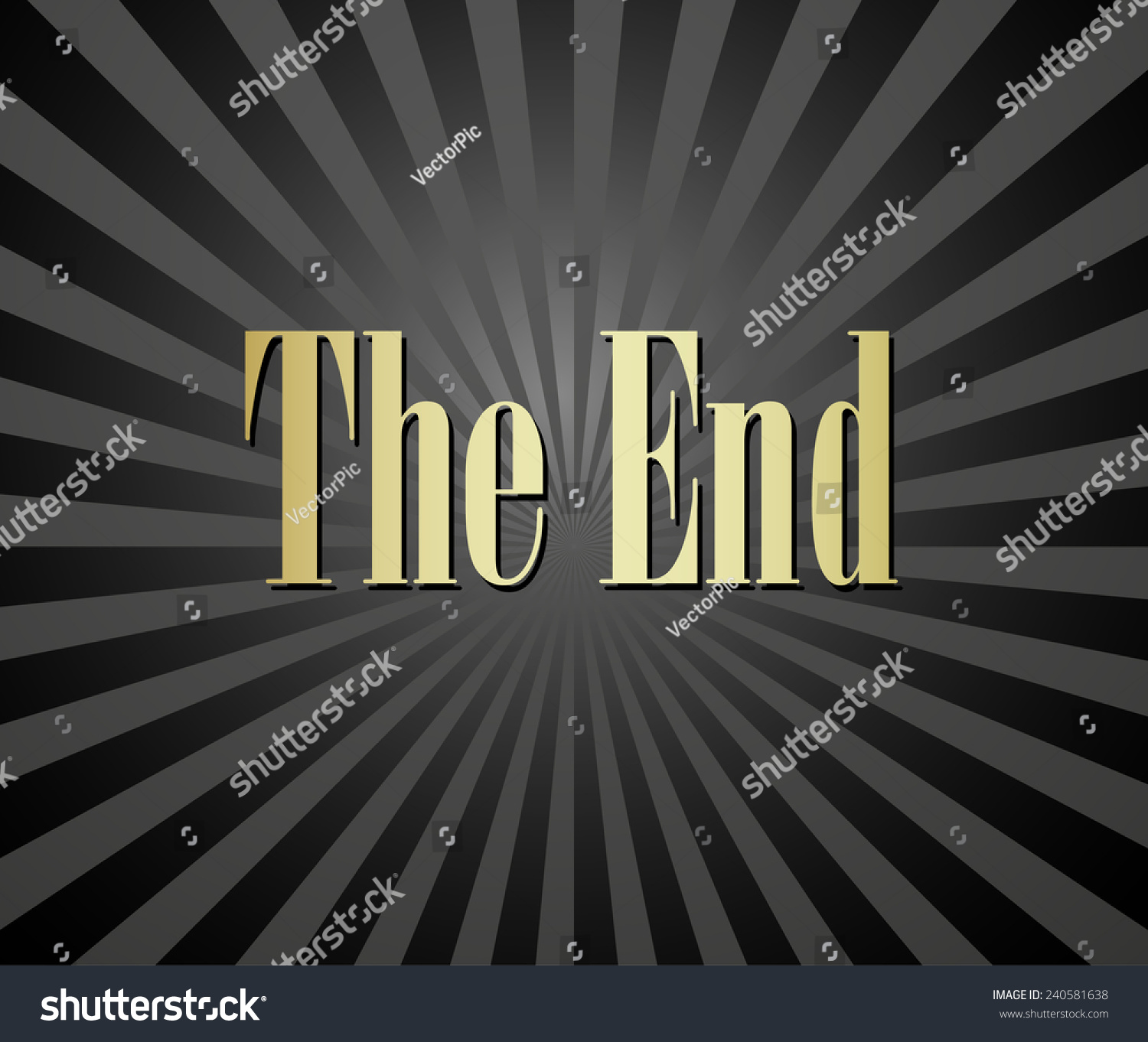 Movie Ending Vector Screen Stock Vector (Royalty Free) 240581638 ...