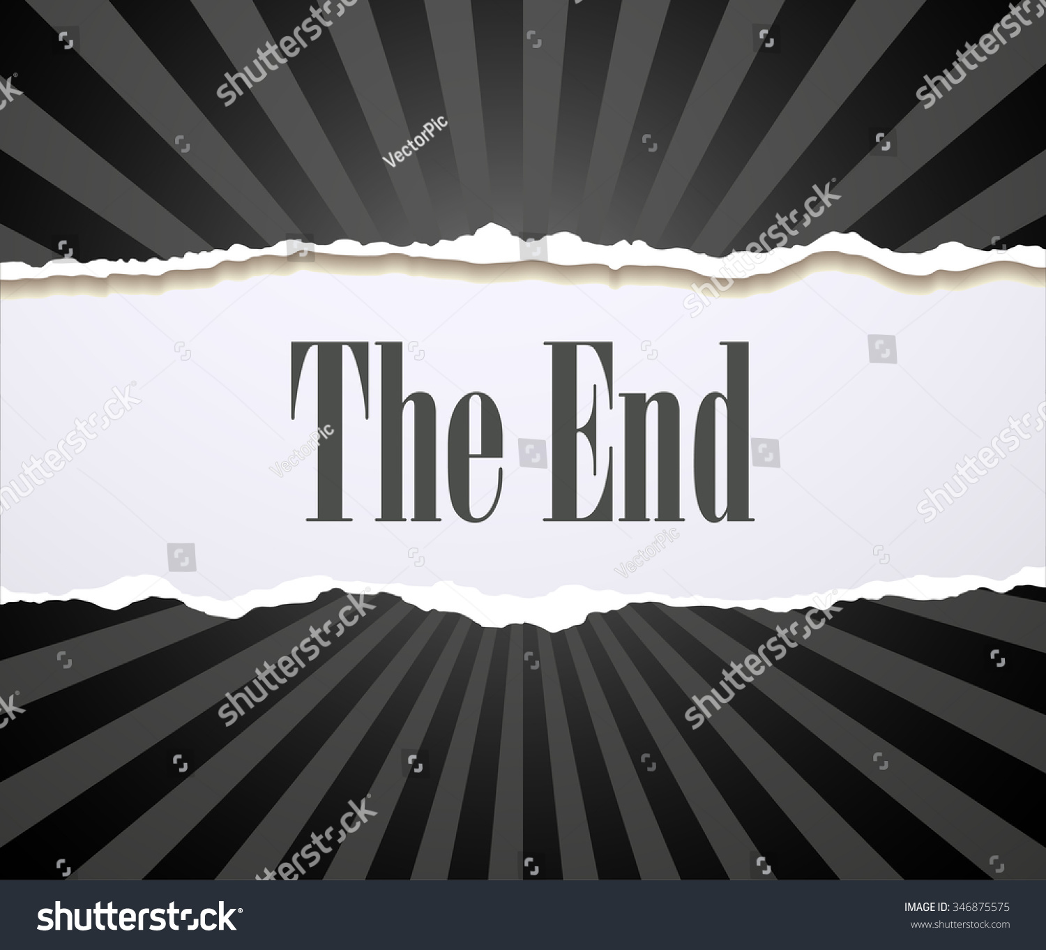 Movie Ending Vector Screen Stock Vector (Royalty Free) 346875575 ...