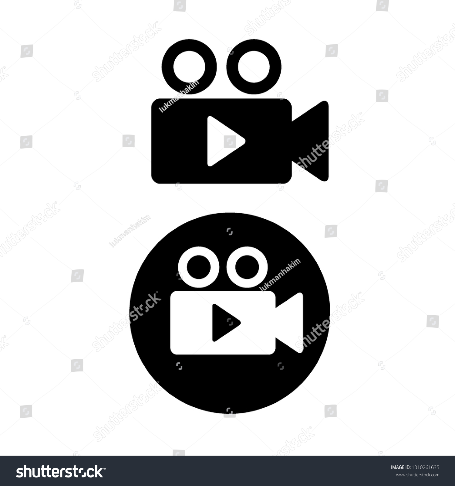 Movie Icon Vector Template Stock Vector (Royalty Free) 1010261635 ...