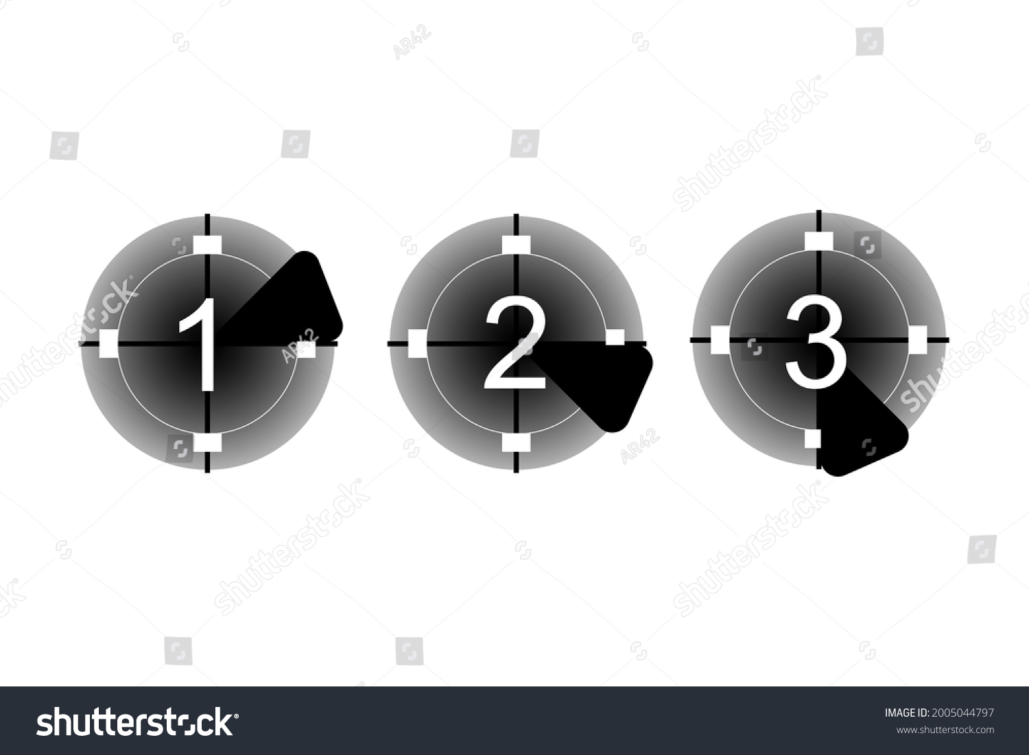 Movie Opening Countdown Vector Illustration Stock Vector (Royalty Free ...