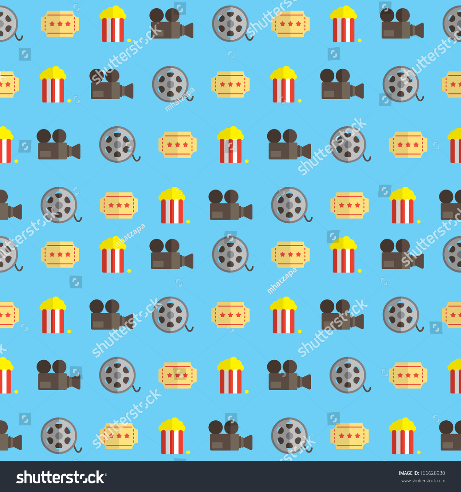 Movie Theme Background: vector de stock (libre de regalías) 166628930