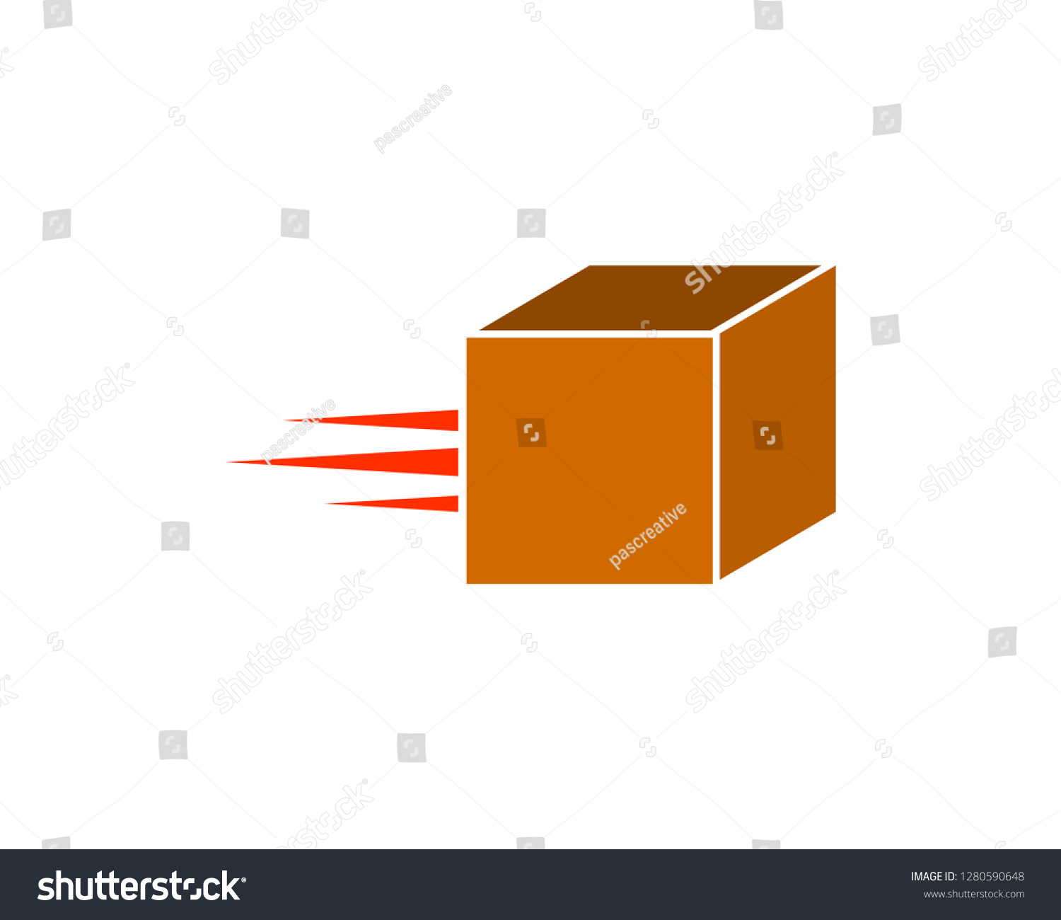 Moving Box Fast Box Logo Design Stock Vector (Royalty Free) 1280590648 ...
