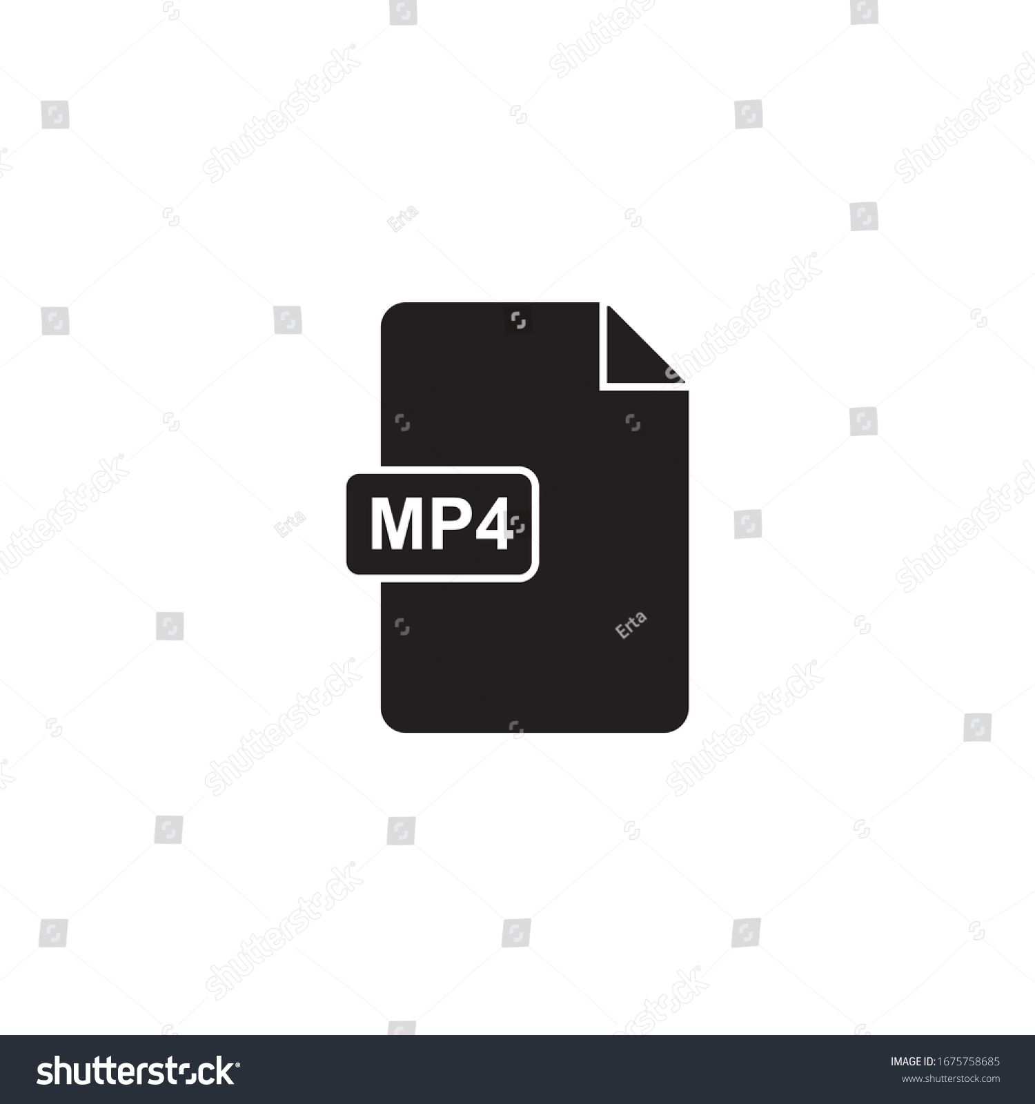 Mp4 File Folder Icon Design Vector Stock Vector (Royalty Free ...