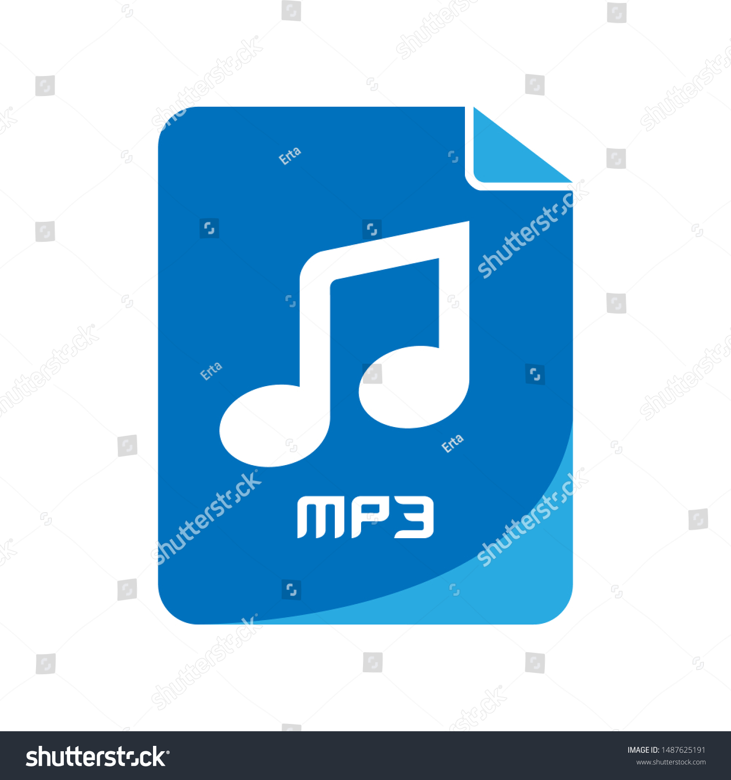 Mp3 File Icon Logo Element Vector Stock Vector (Royalty Free ...