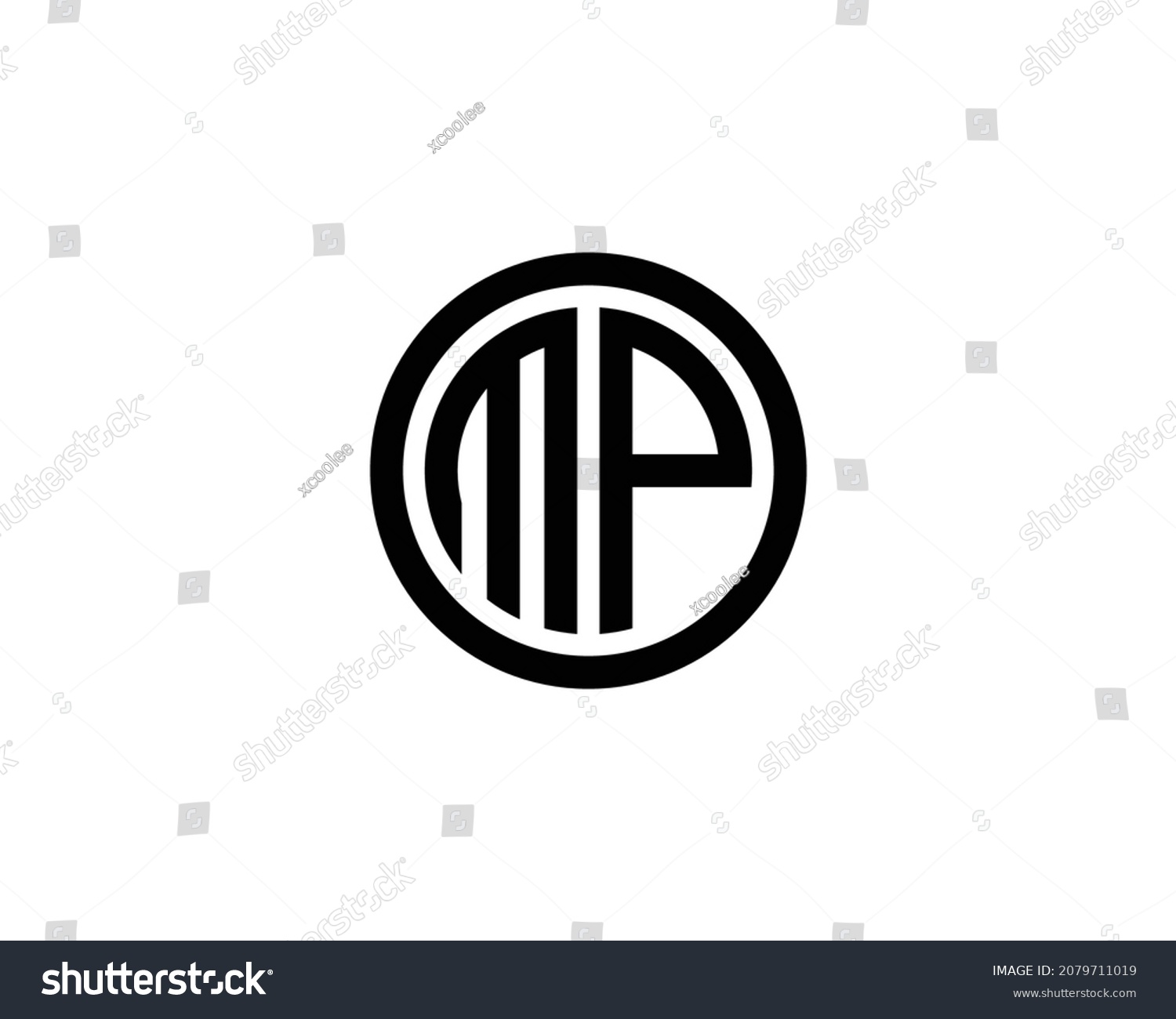 Mp Logo Design Vector Template Stock Vector (Royalty Free) 2079711019 ...