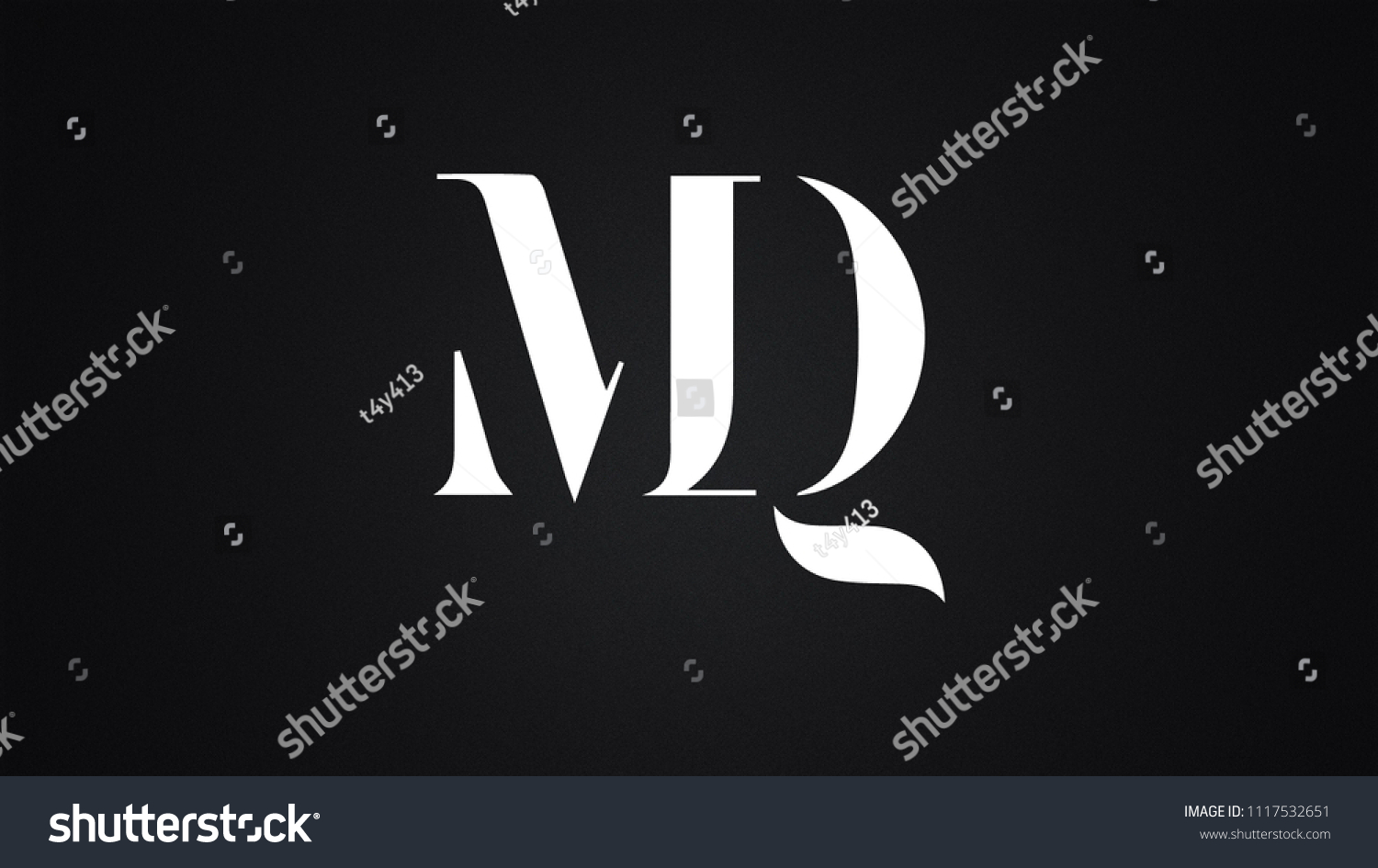 Mq Letter Logo Design Template Vector Stock Vector (Royalty Free ...