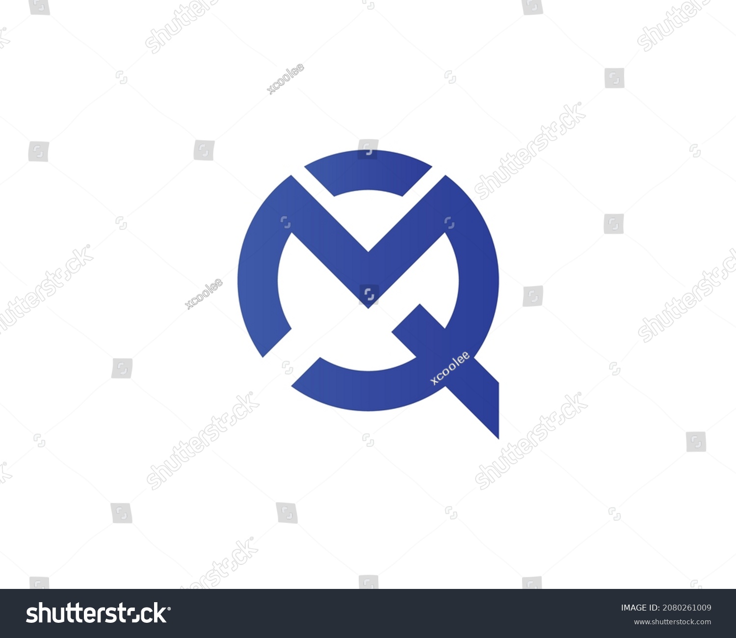 Mq Qm Logo Design Vector Template Stock Vector (Royalty Free) 2080261009