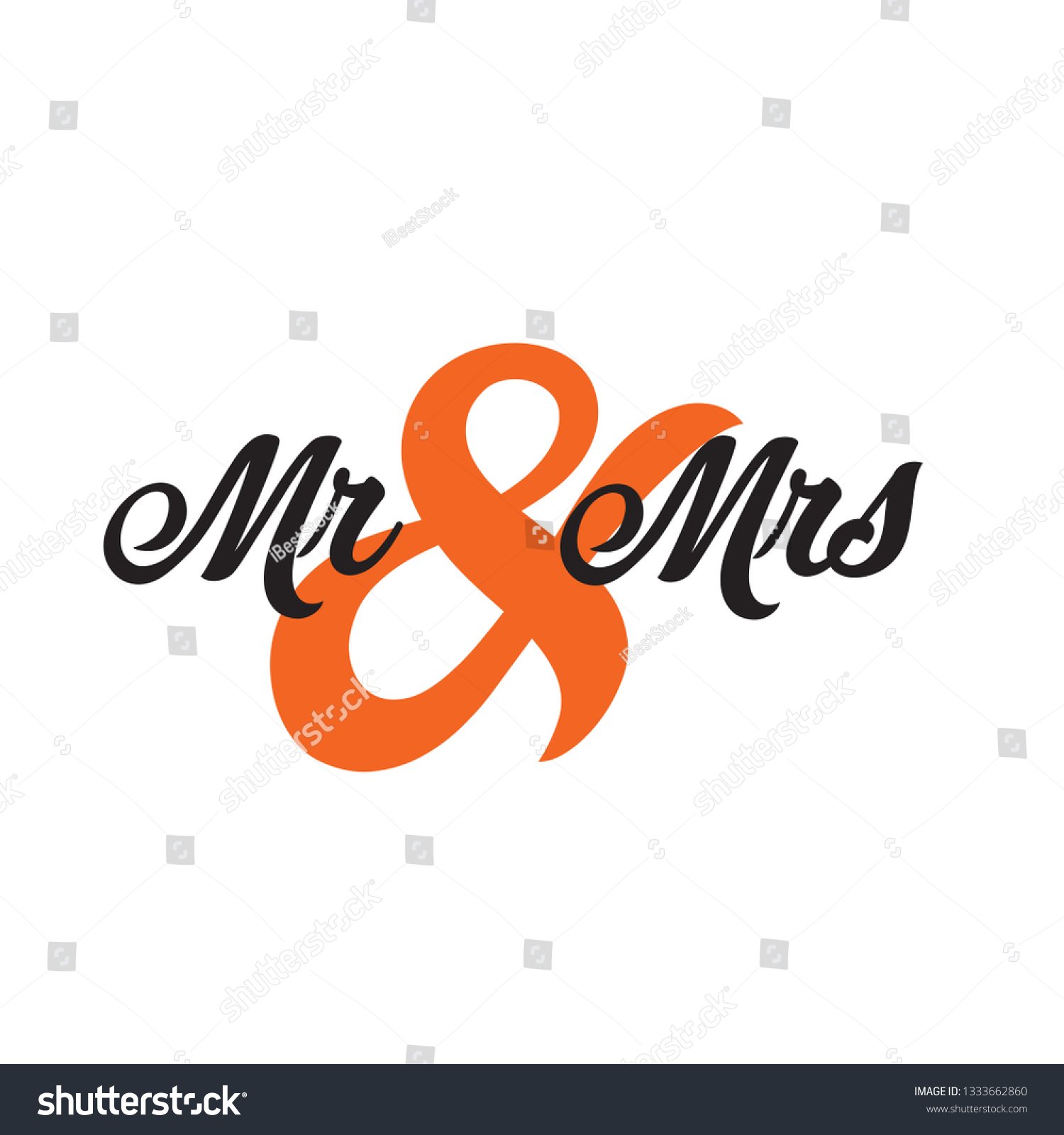 Mr Mrs Typography Template Design Elements Stock Vector (Royalty Free ...