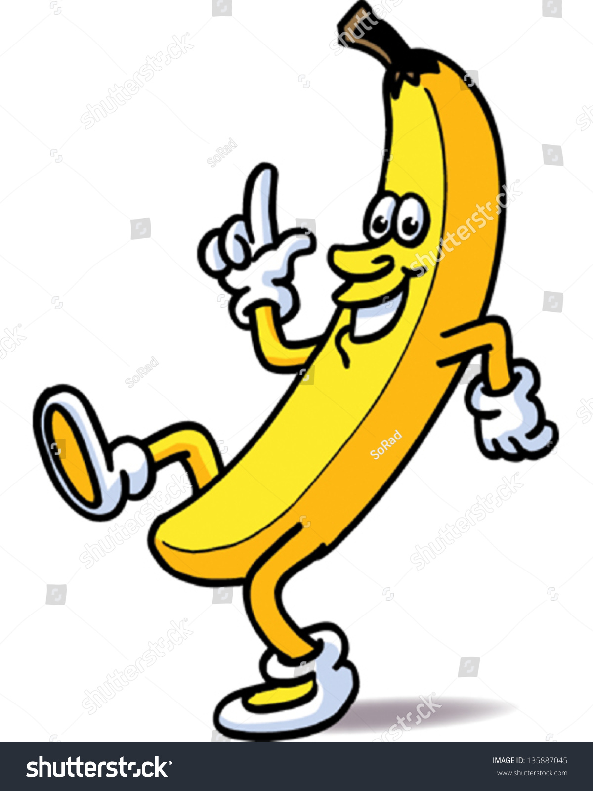 Mr Banana Stock Vector (Royalty Free) 135887045 - Shutterstock